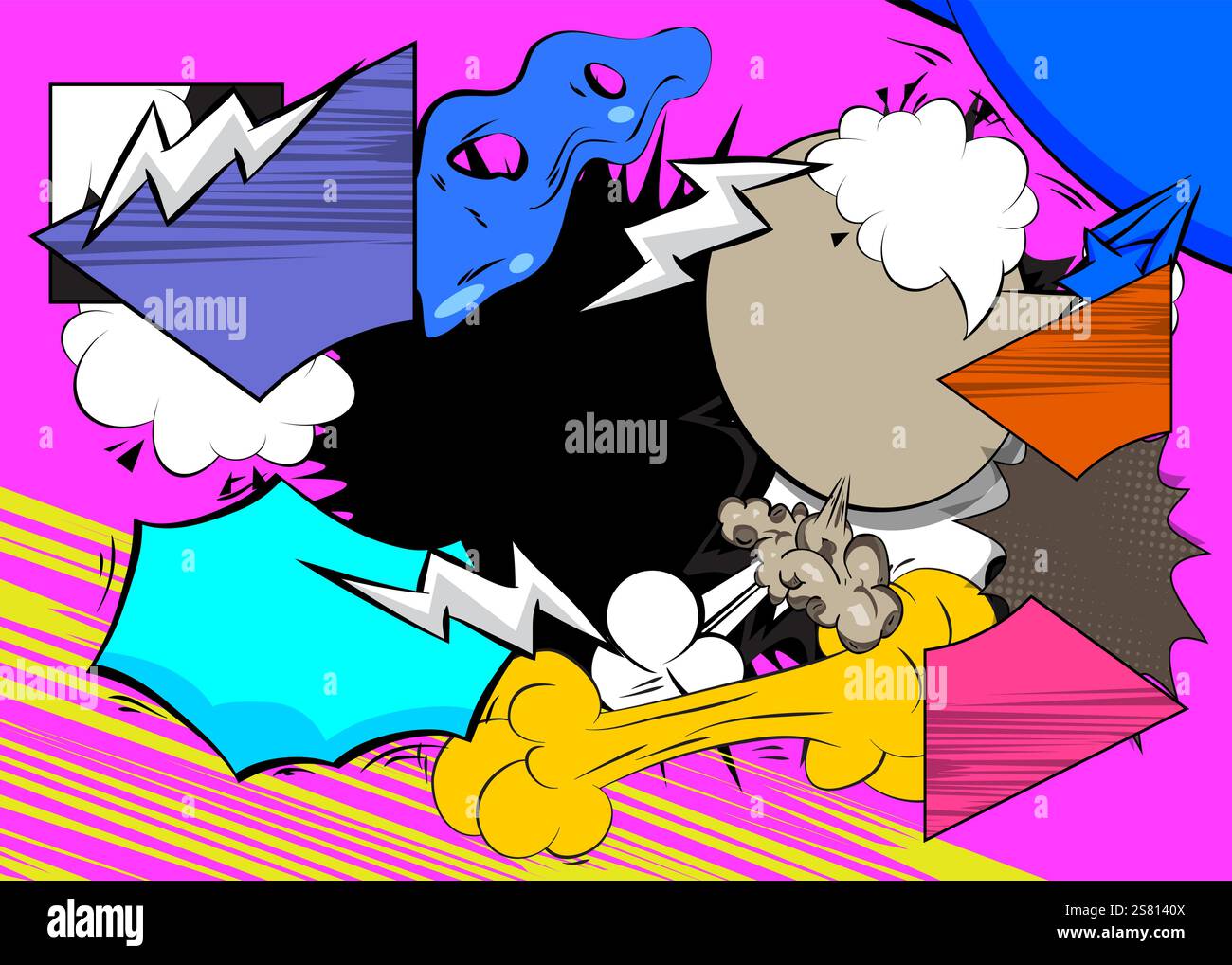 Cartoon Background, comic book burst poster. Retro vector comics pop ...