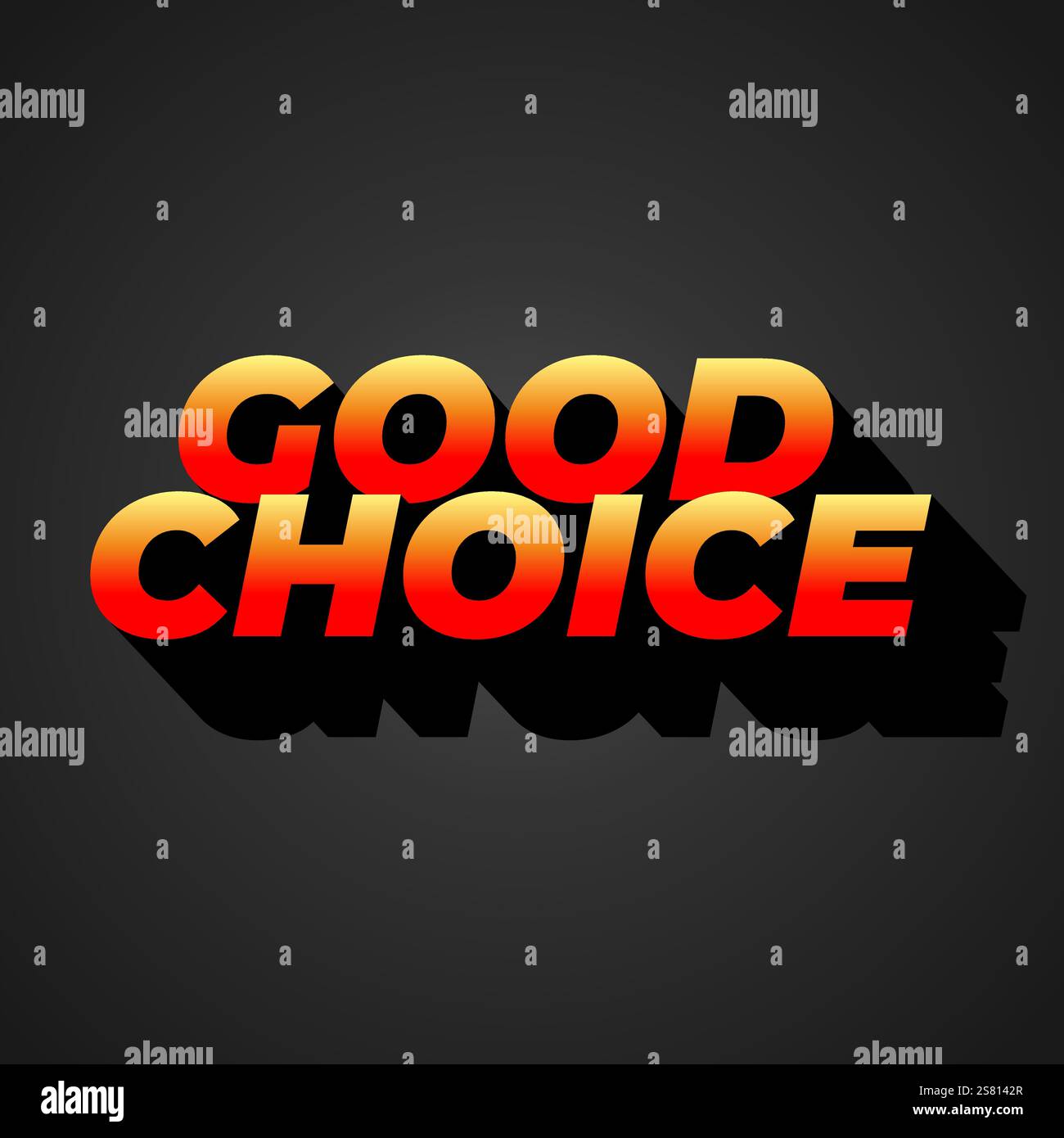 Good choice. text effect design for social media ads purpose Stock ...