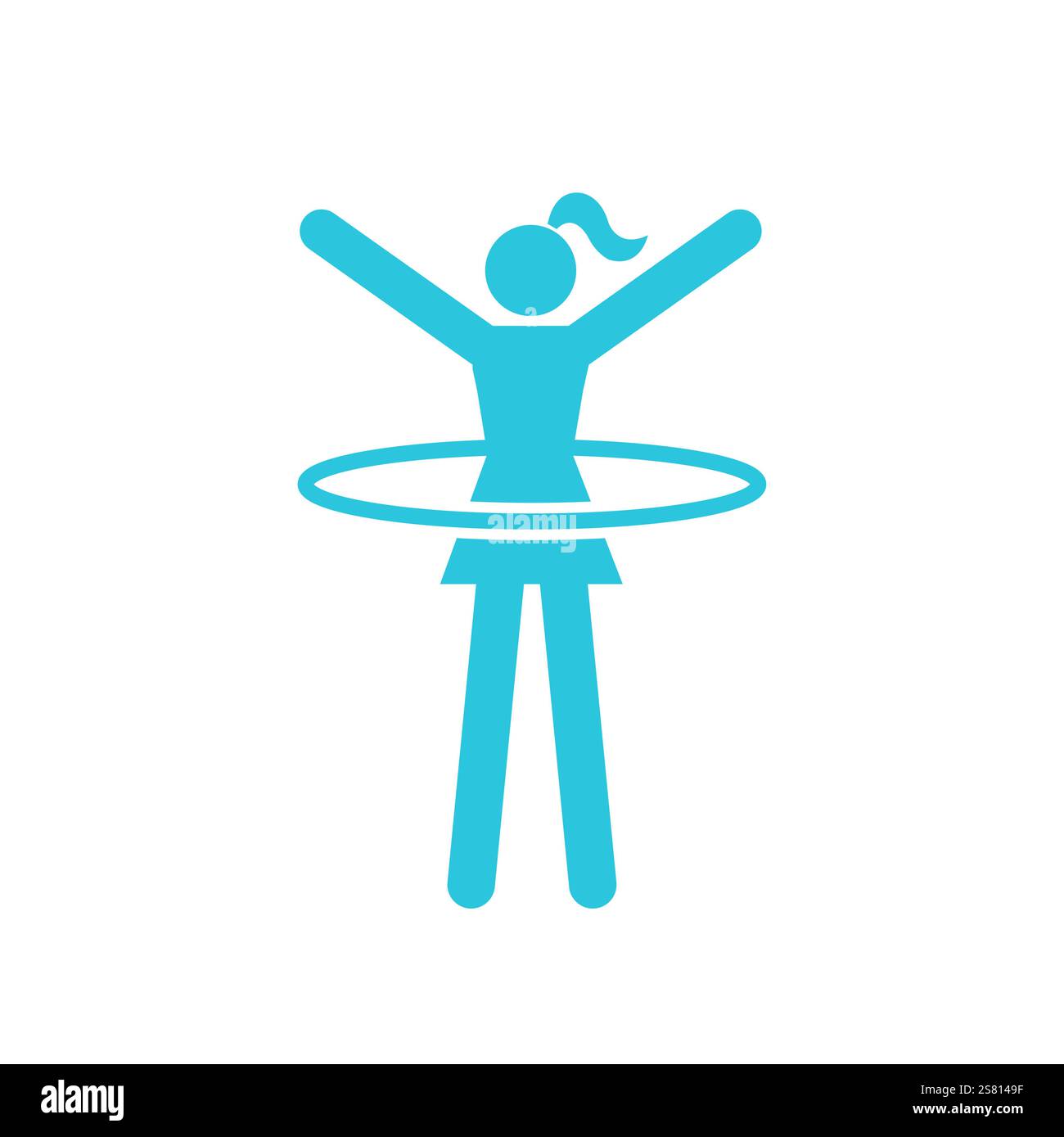 Hula hoop woman action Cut Out Stock Images & Pictures - Alamy