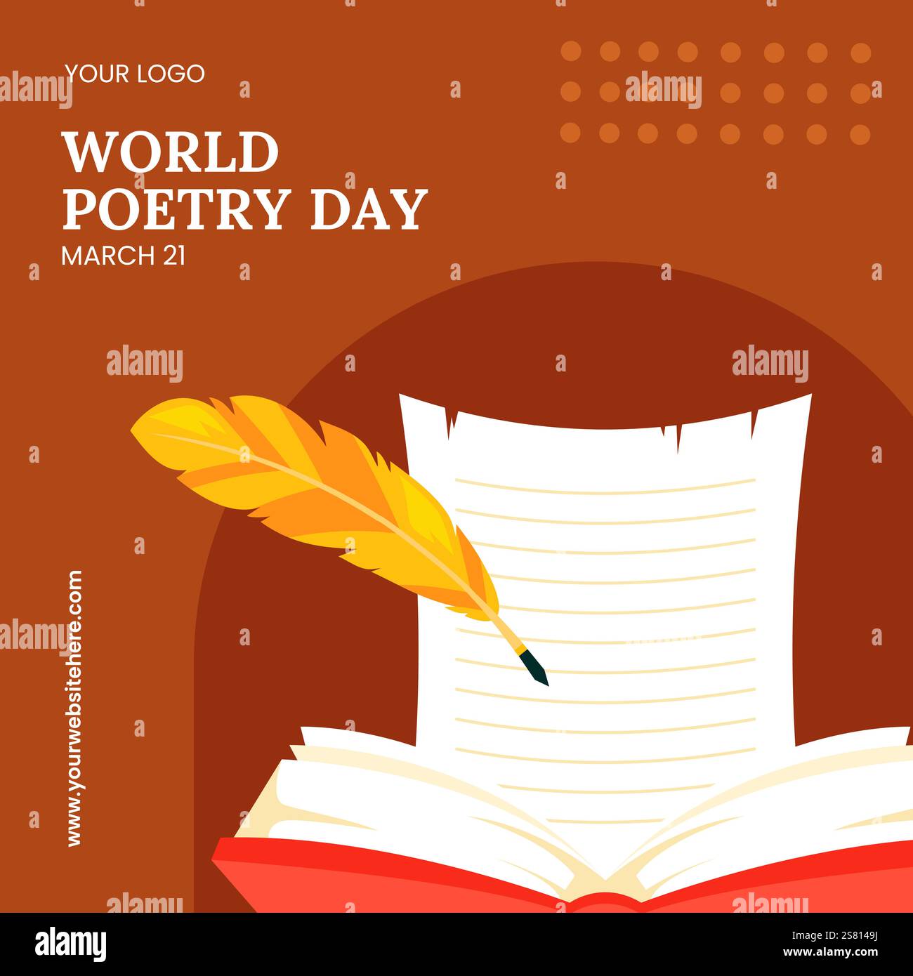 World Poetry Day Illustration Featuring Hand-Drawn Flat Cartoon ...