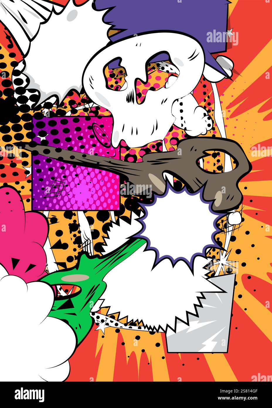 Cartoon Background, comic book burst poster. Retro vector comics pop ...