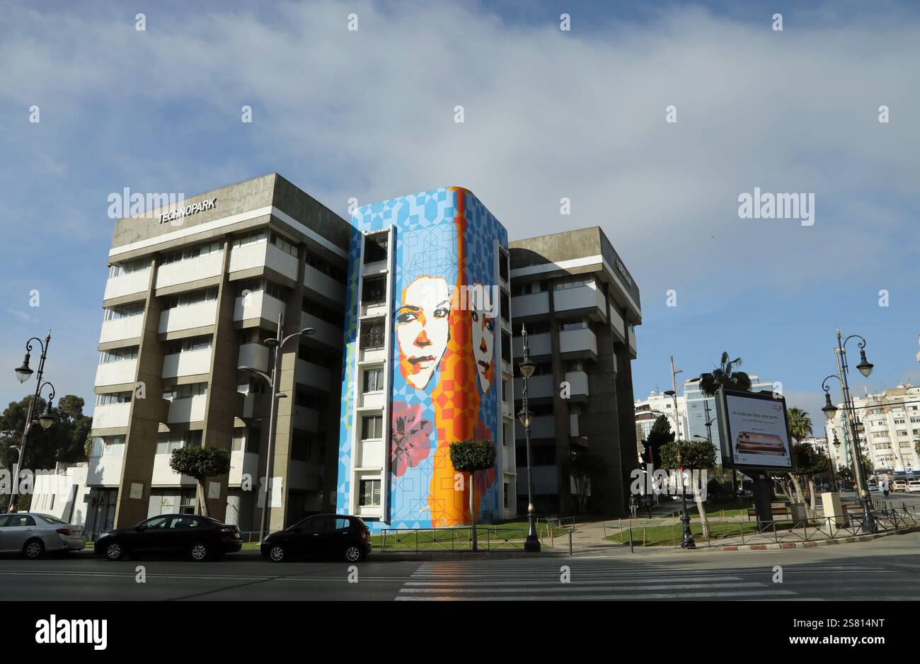 Leila Alaoui mural by Mouad Aboulhana in Tangier Stock Photo - Alamy