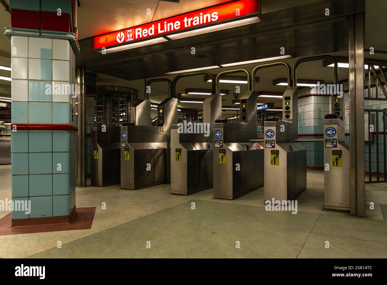January 13th 2025 - Chicago, Illinois, USA - Turnstiles for the Red ...