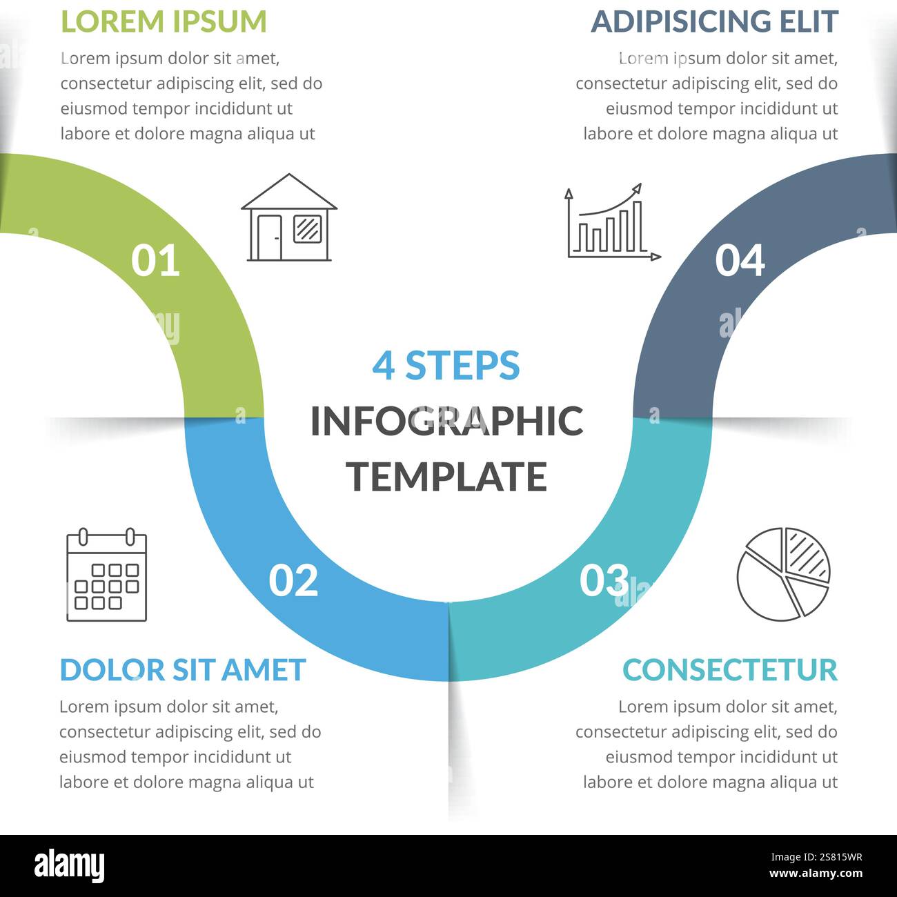 Infographic template with 4 steps, workflow, process chart, vector eps10 illustration Stock ...