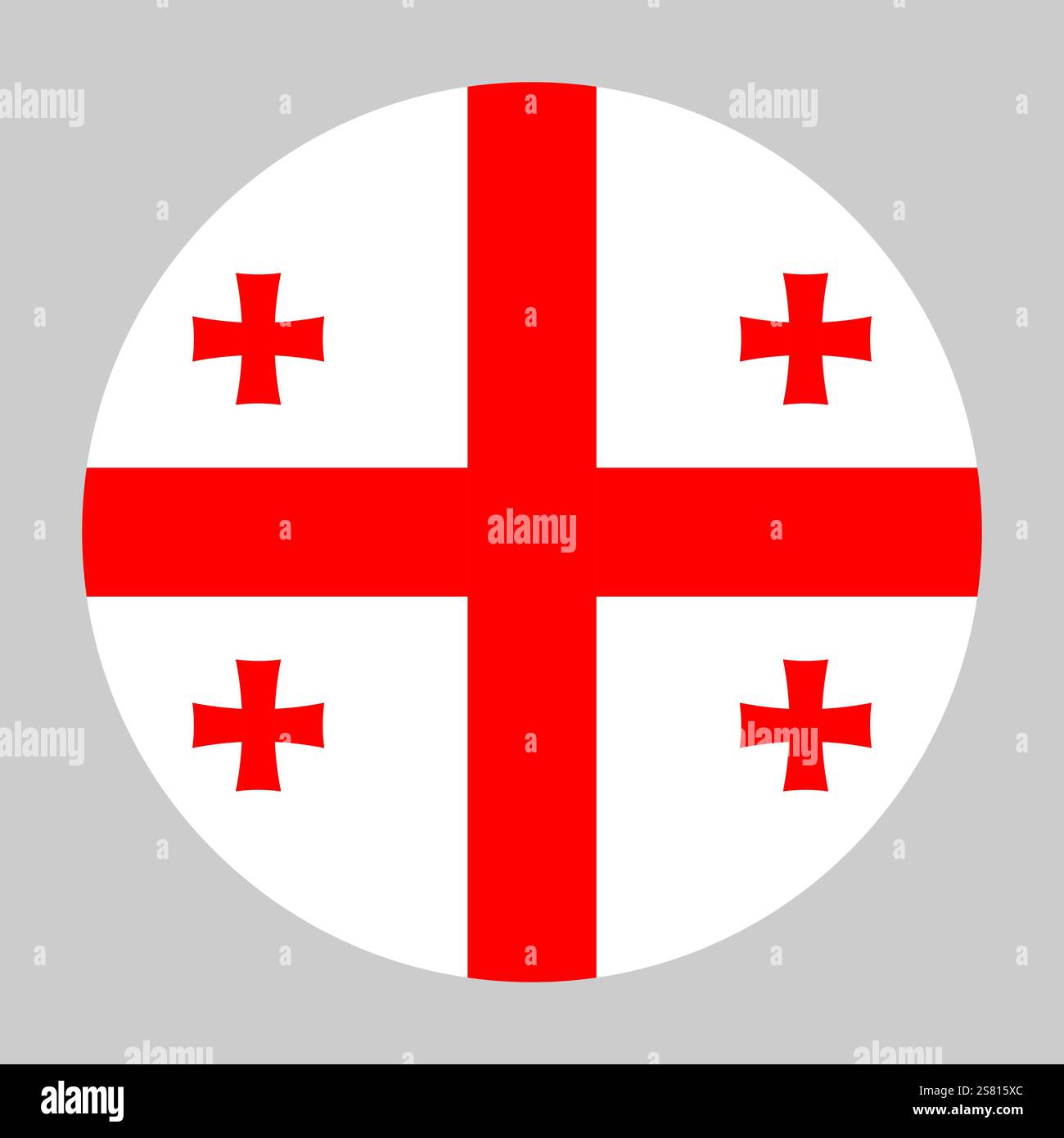 Flag of Georgia round shape, national symbol Stock Vector Image & Art ...