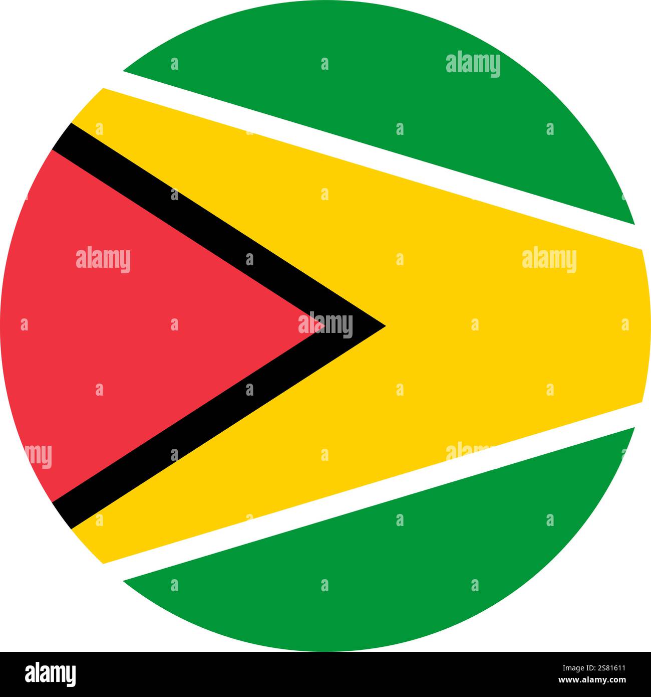 Flag of Guyana round shape, national symbol Stock Vector Image & Art - Alamy