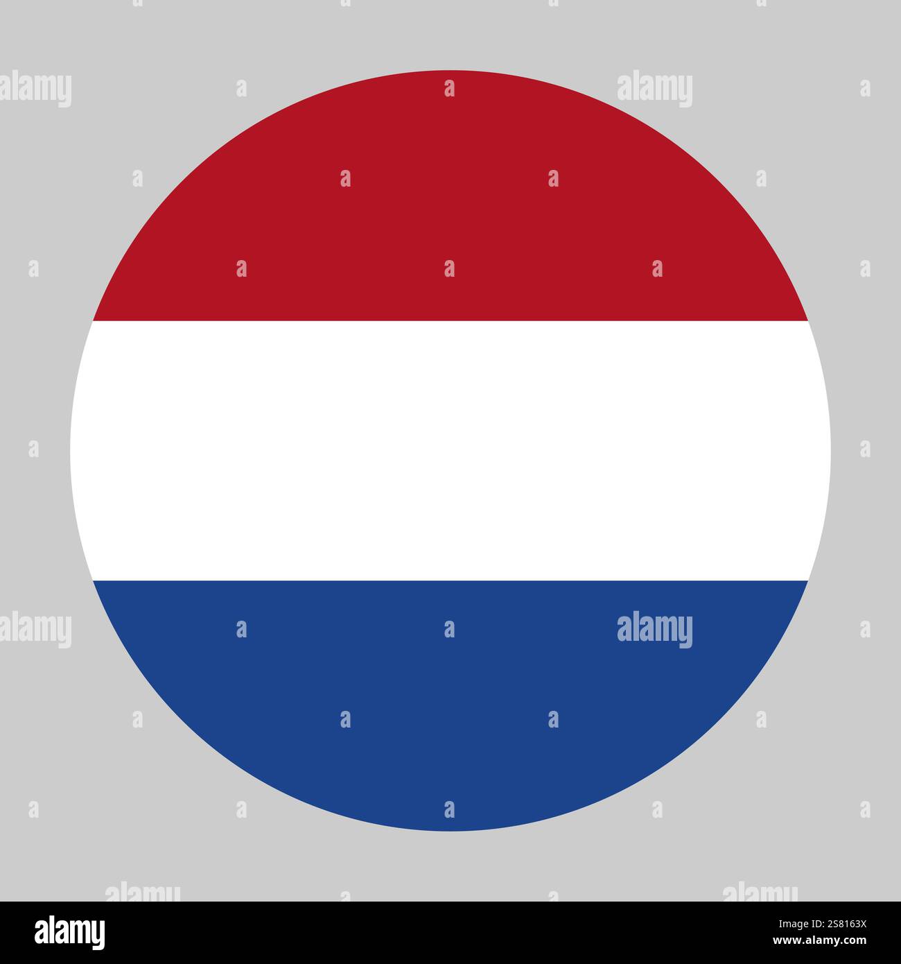 Flag of Netherlands round shape, national symbol Stock Vector Image ...
