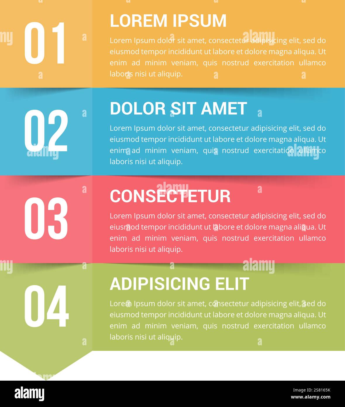 Infographic template with 4 steps, workflow, process chart, vector ...