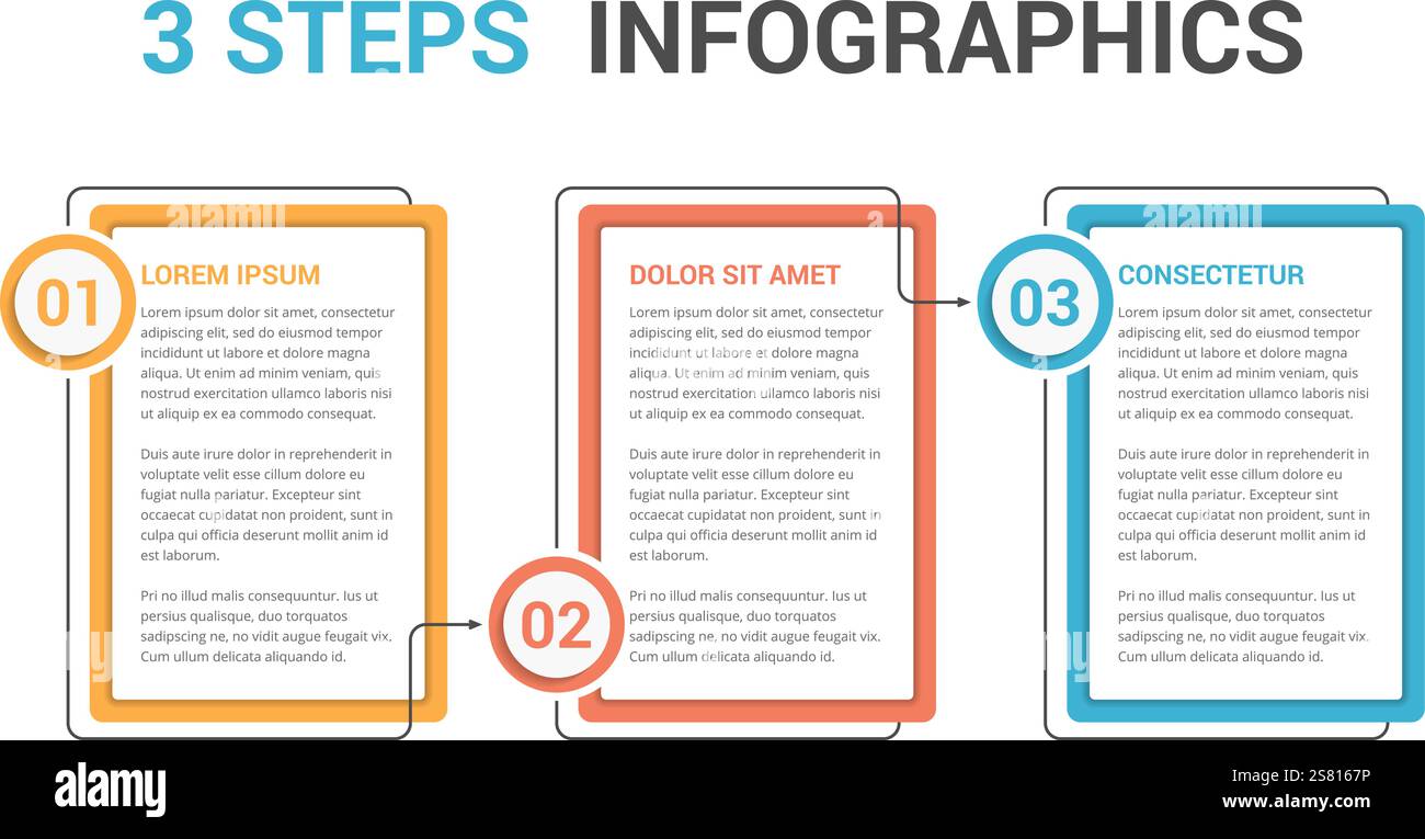 Infographic template with 3 steps, workflow, process chart, vector ...