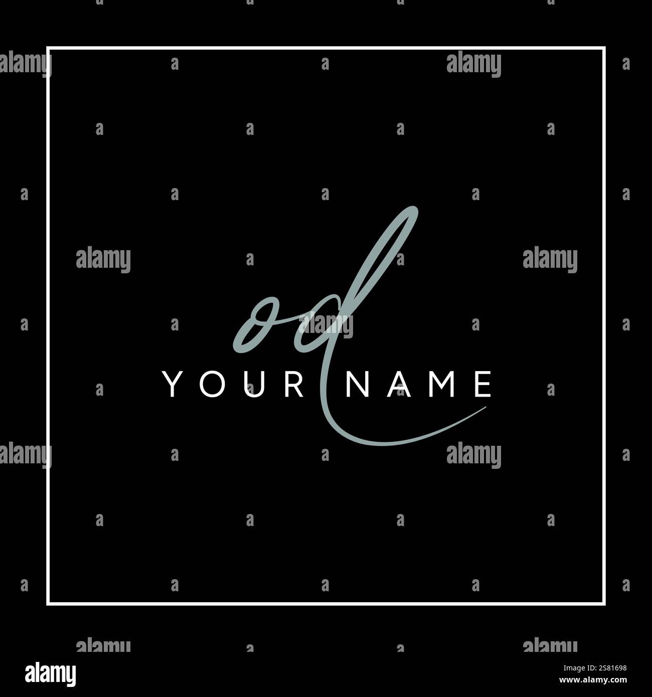 OD Initial Logo in Signature Style for Photography and Fashion Business ...