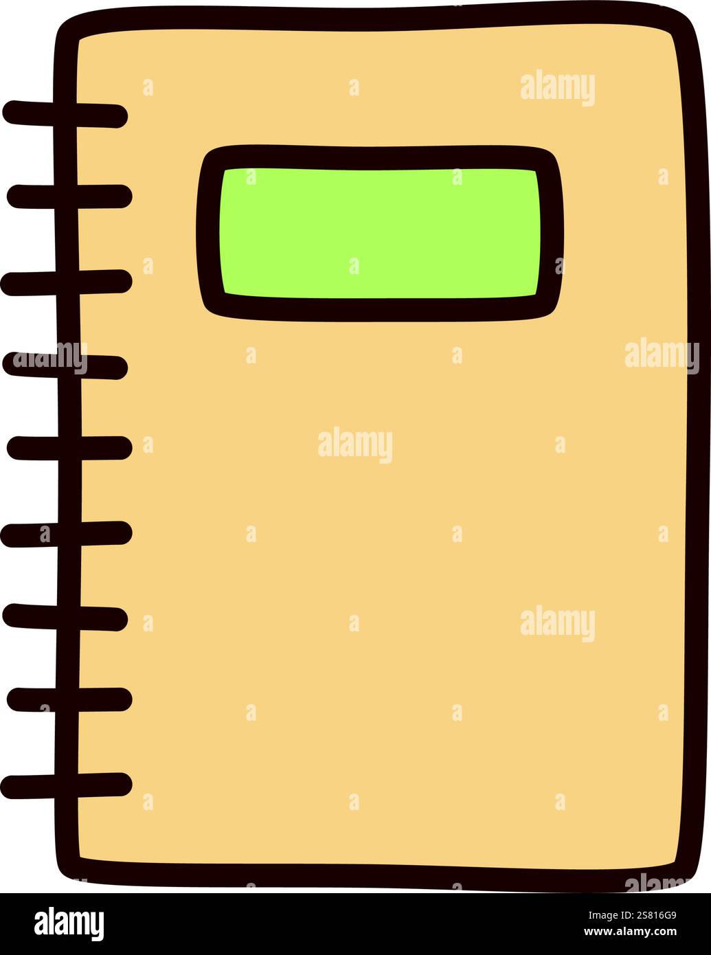 Doodle book or notebook icon hand drawn with thin line in minimalistic ...