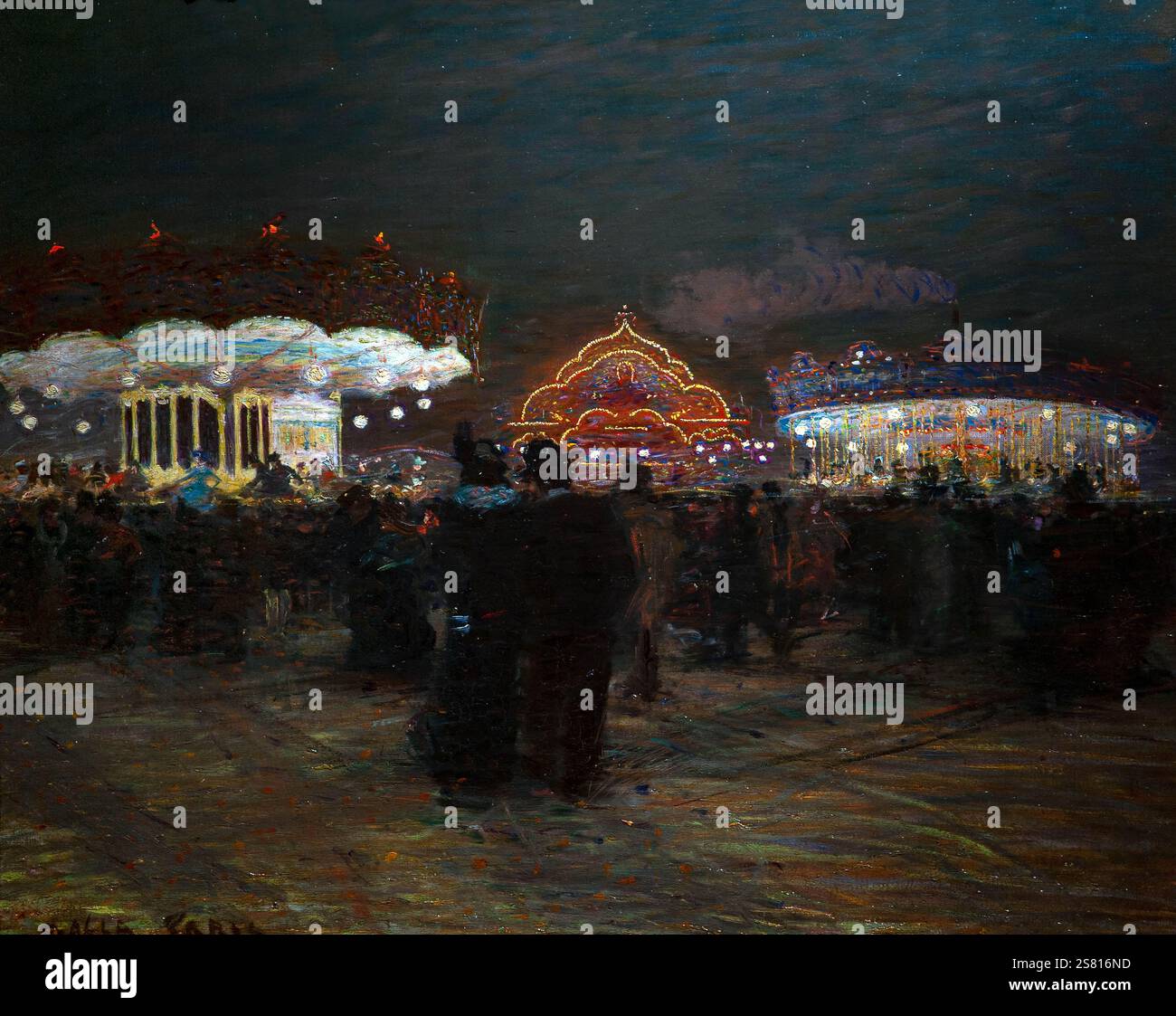 Glenn O. Coleman 1887-1932 "Manhattan Beach Amphitheater" 1925 72 x 102 ...