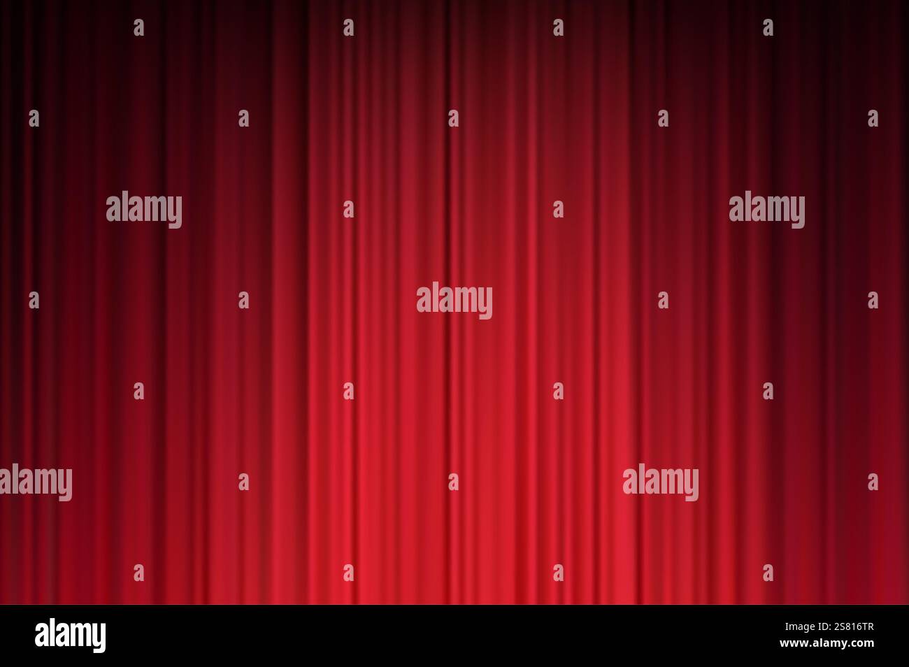 Red Curtain Draping Wave Pleat Curtains Theater Stage Background Stock ...