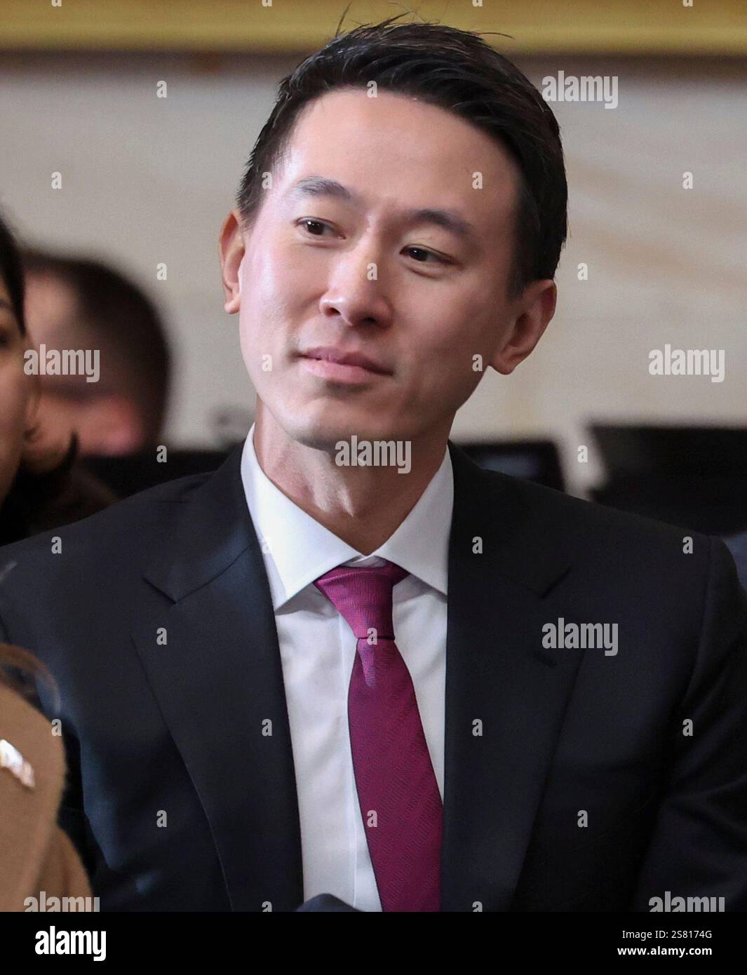Washington, Dc, USA. 20th Jan, 2025. TikTok CEO Shou Zi Chew looks on ...