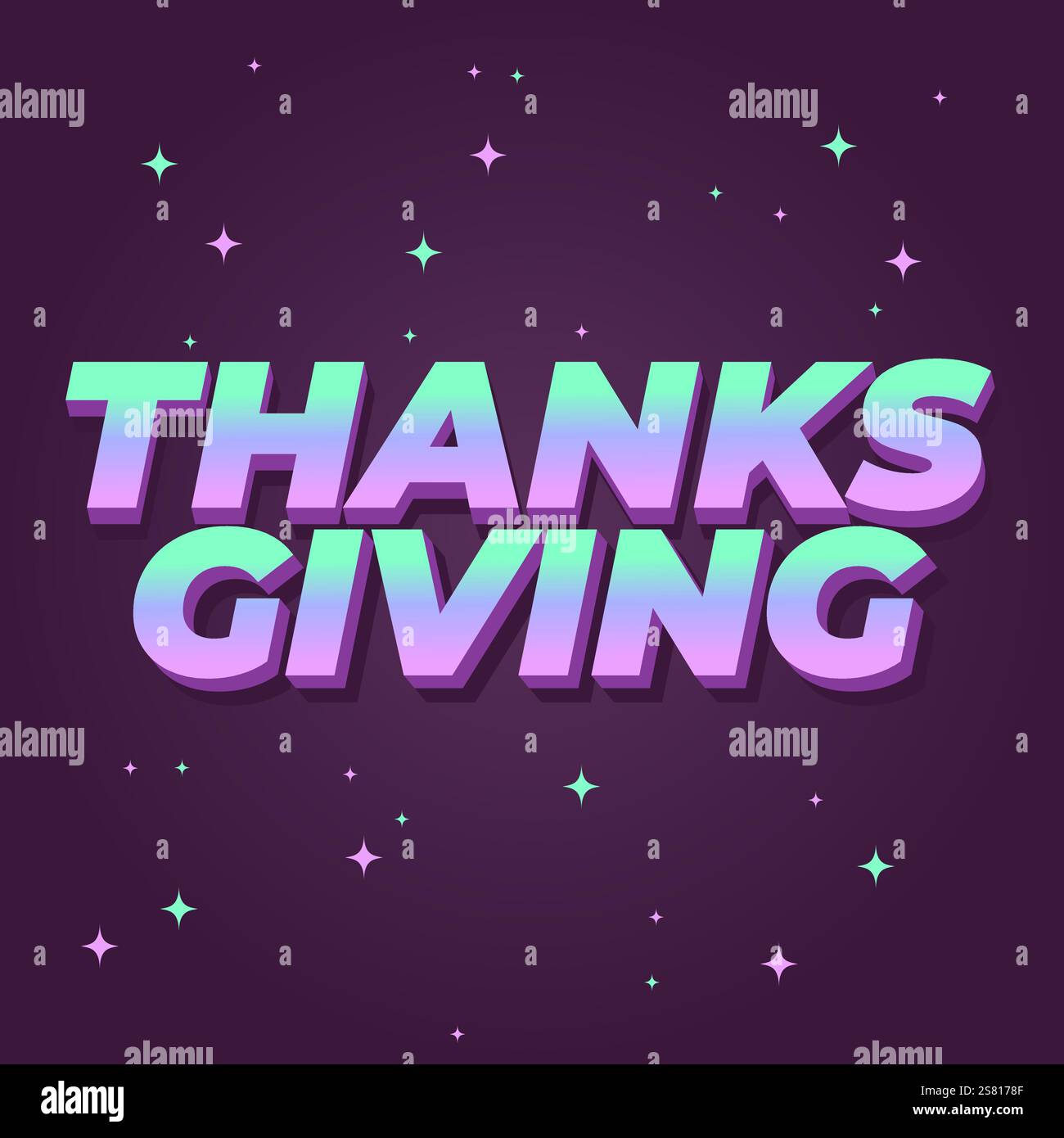 Thanksgiving text effect design in bold font with 3D style Stock Vector ...