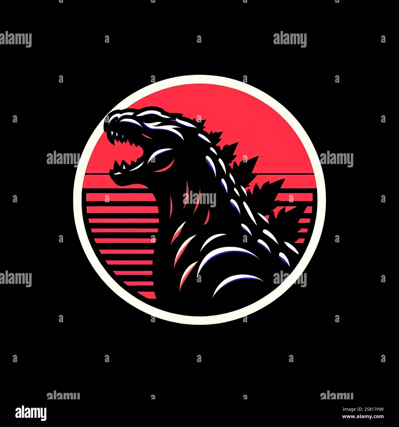Godzilla Logo Vector Illustration Stock Vector Image & Art - Alamy
