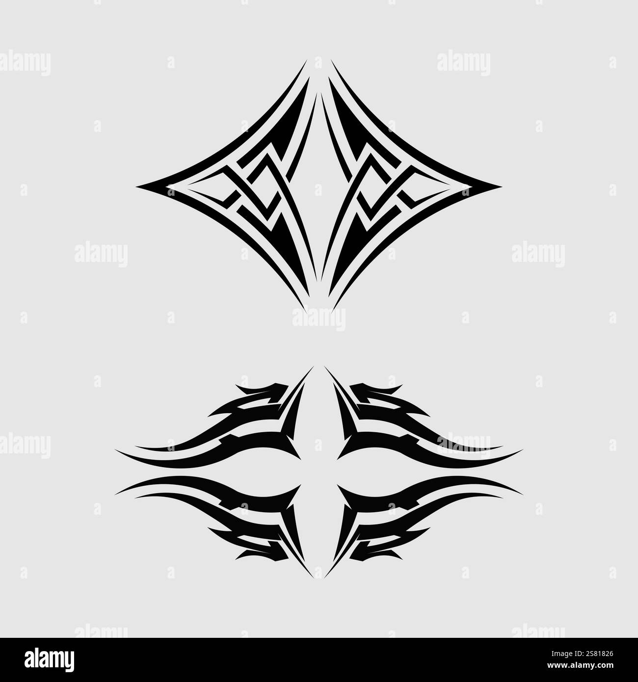 black tribal vector logo design icon and sign tribal Stock Vector Image ...