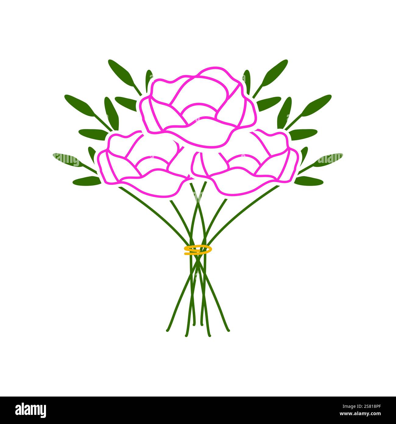 bouquet of flowers icon logo design template Stock Vector Image & Art ...