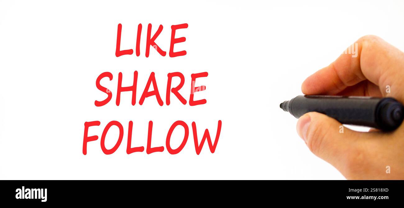 Like share follow symbol. Concept words Like Share Follow on beautiful ...