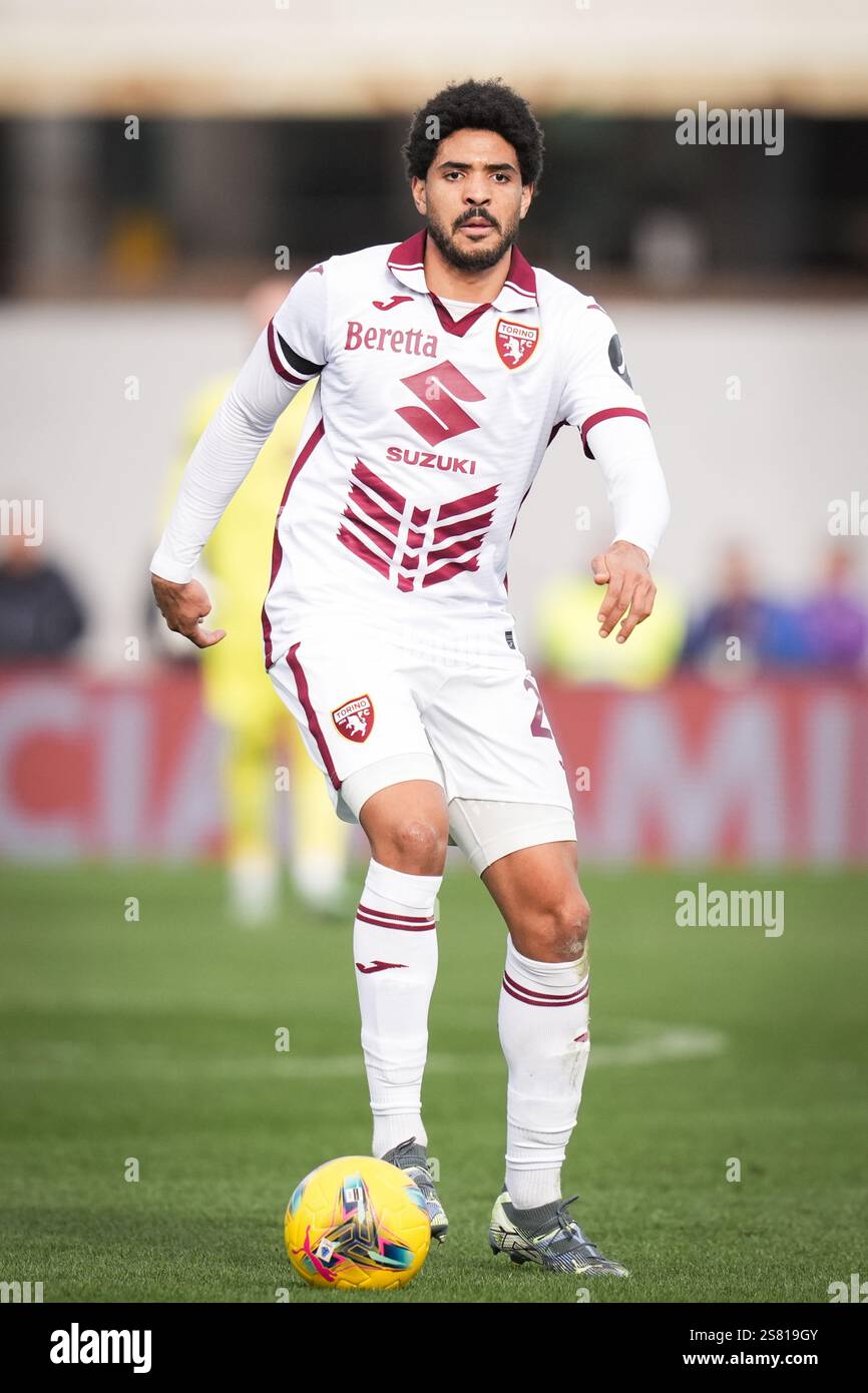 Firenze, Italia. 19th Jan, 2025. Torino's Saul Coco in action during ...