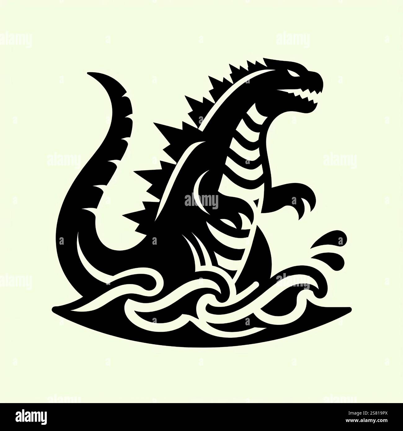 Godzilla Logo Vector Illustration Stock Vector Image & Art - Alamy