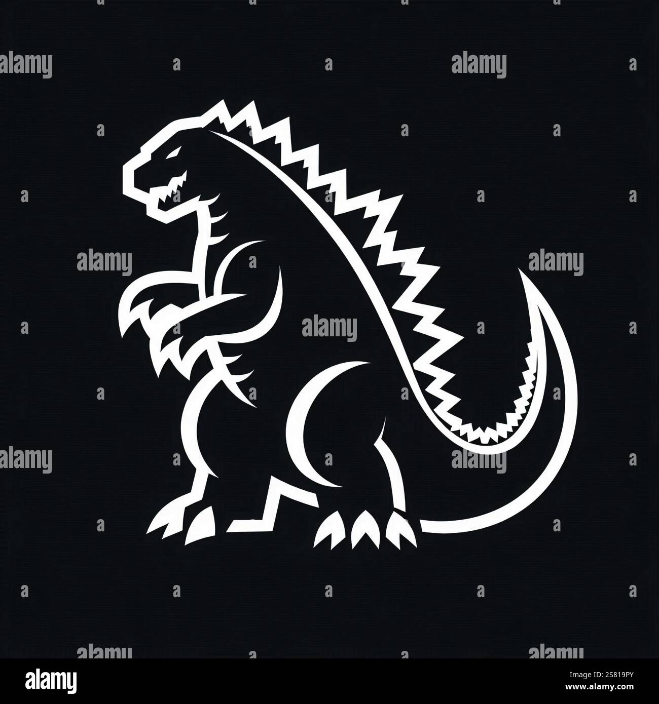 Godzilla Logo Vector Illustration Stock Vector Image & Art - Alamy