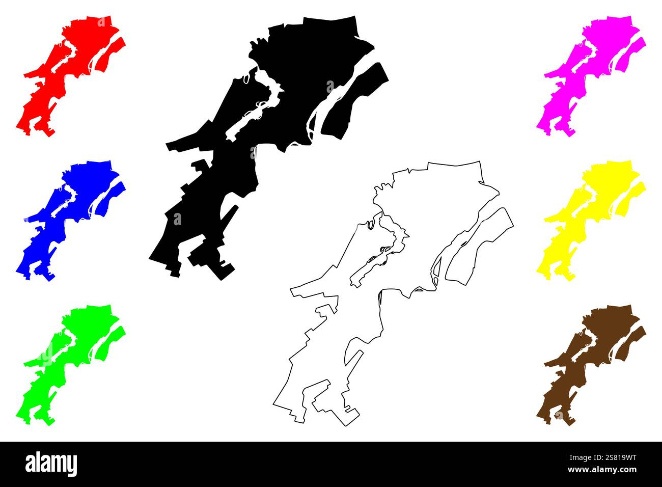 Paranagua city map Stock Vector Images - Alamy