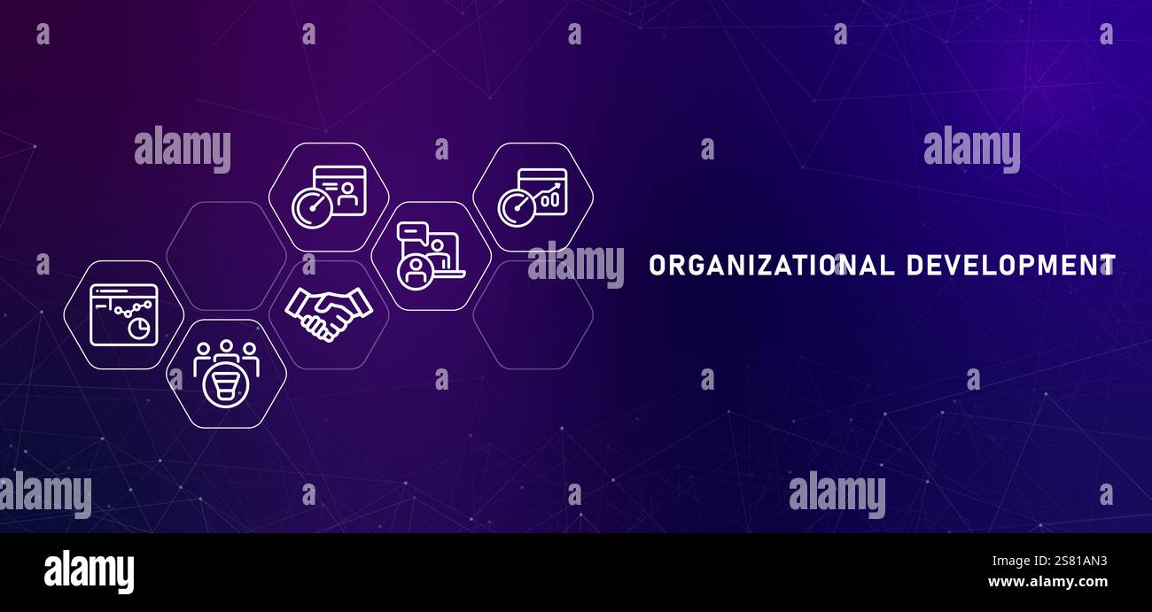 Organizational development company management structure gradient header optimization planning ...