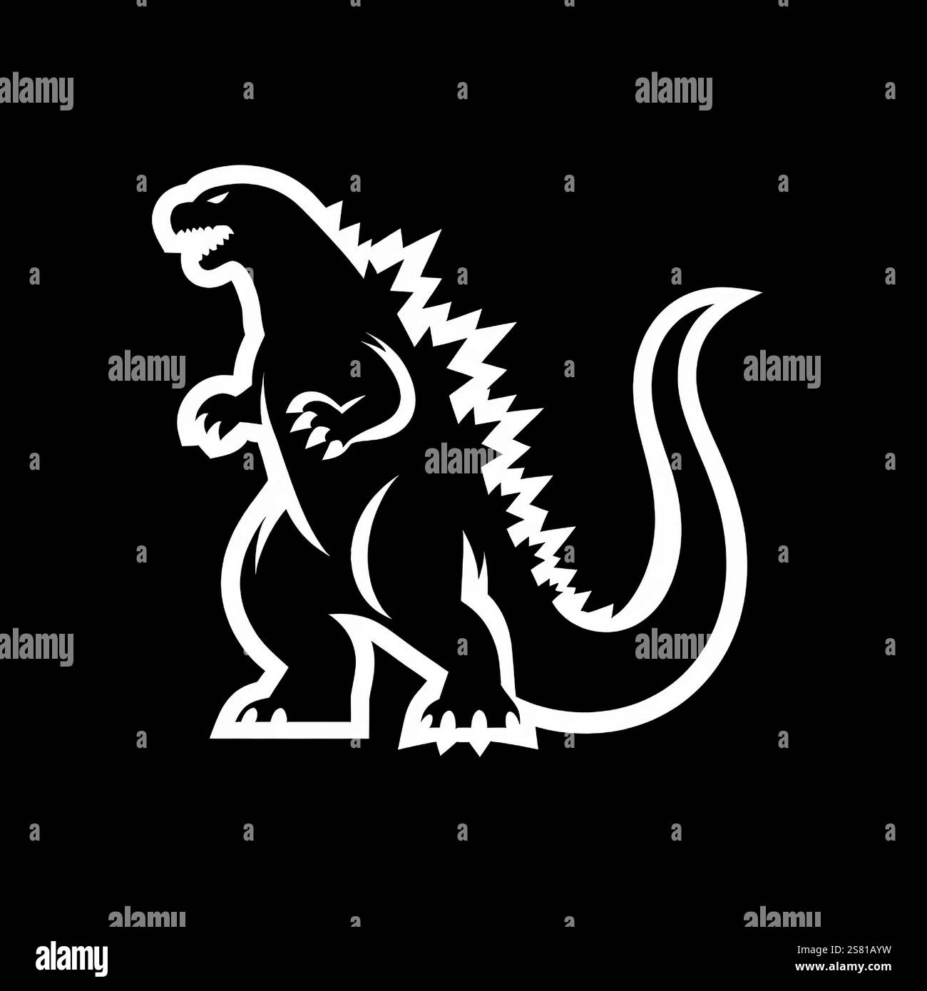 Godzilla Logo Vector Illustration Stock Vector Image & Art - Alamy