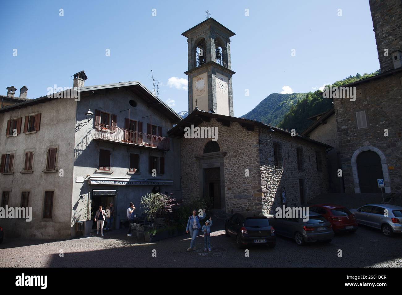 GROMO, ITALY - MAY 22, 2024: Street view of historical village with ...