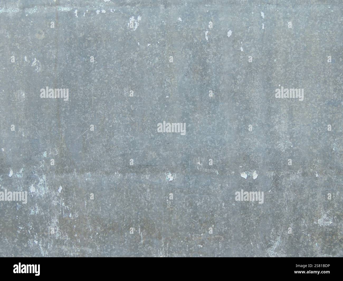 old metal sheet with paint residue as full frame texture, scratched ...