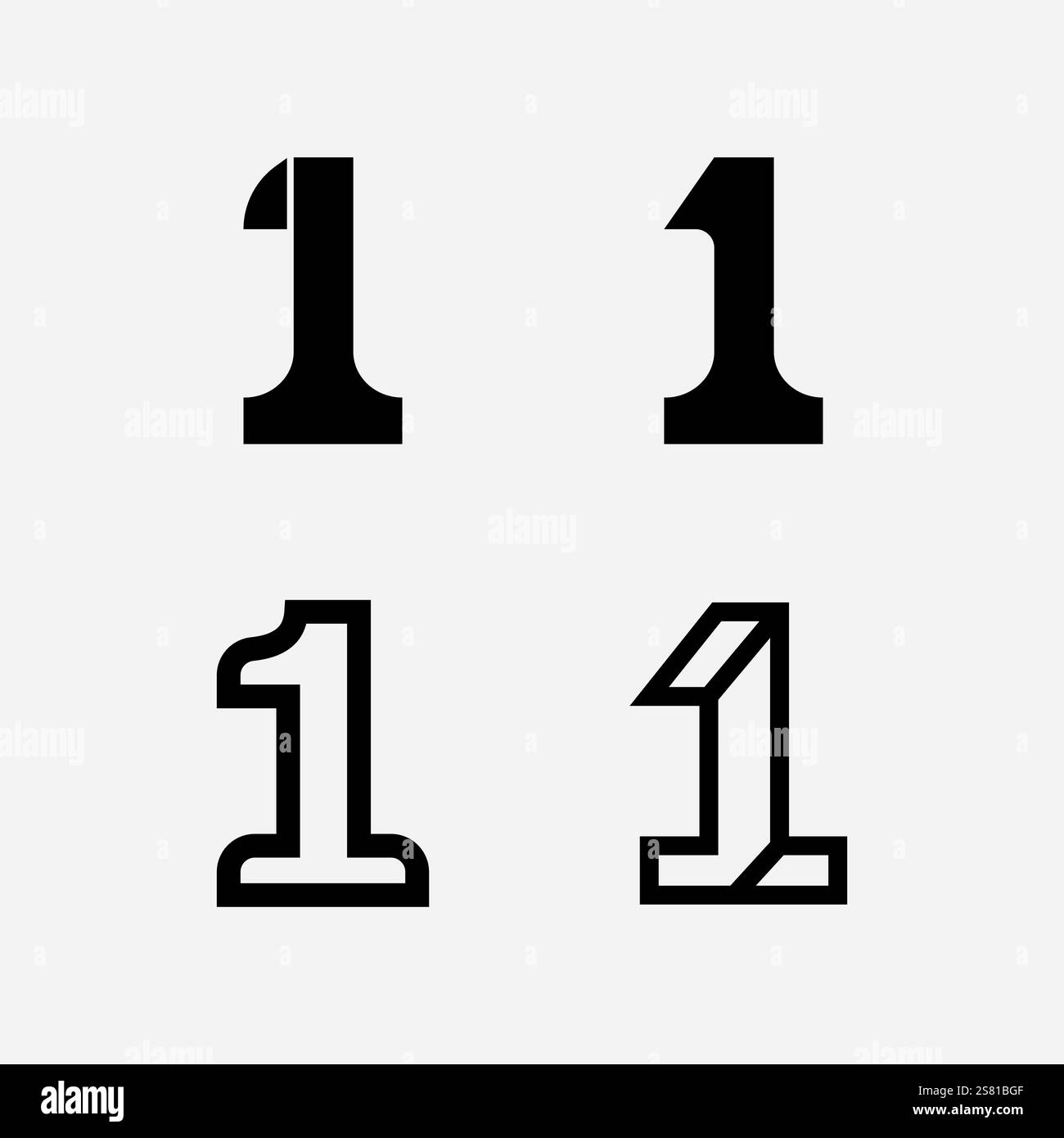 Number one logo and Vector Number design Stock Images Illustration ...