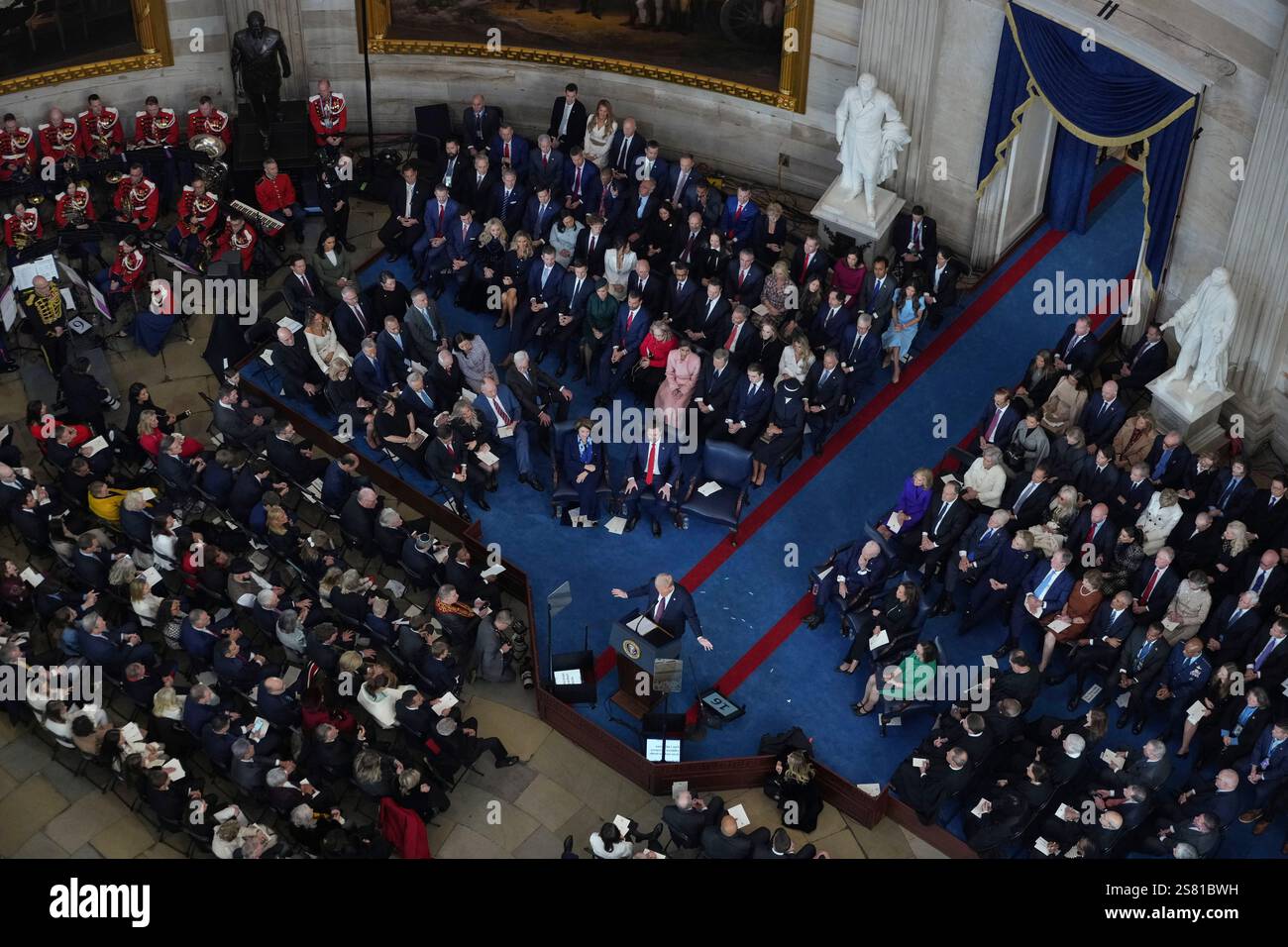 President Donald Trump speaks during the 60th Presidential Inauguration ...