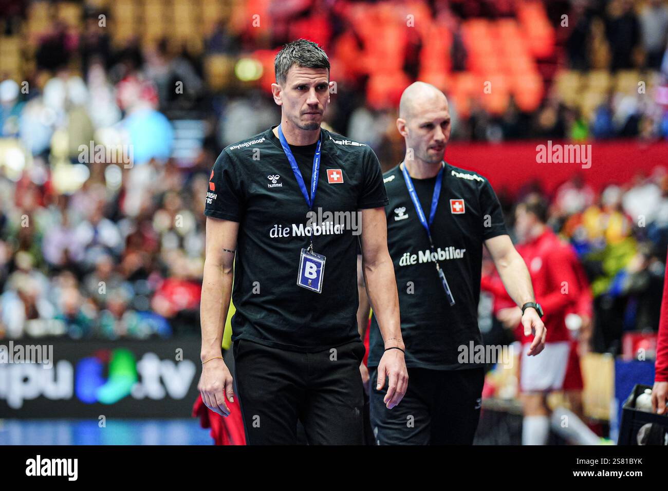 Andy Schmid (Schweiz, Trainer) DEN, Polen vs. Schweiz, Handball, IHF ...