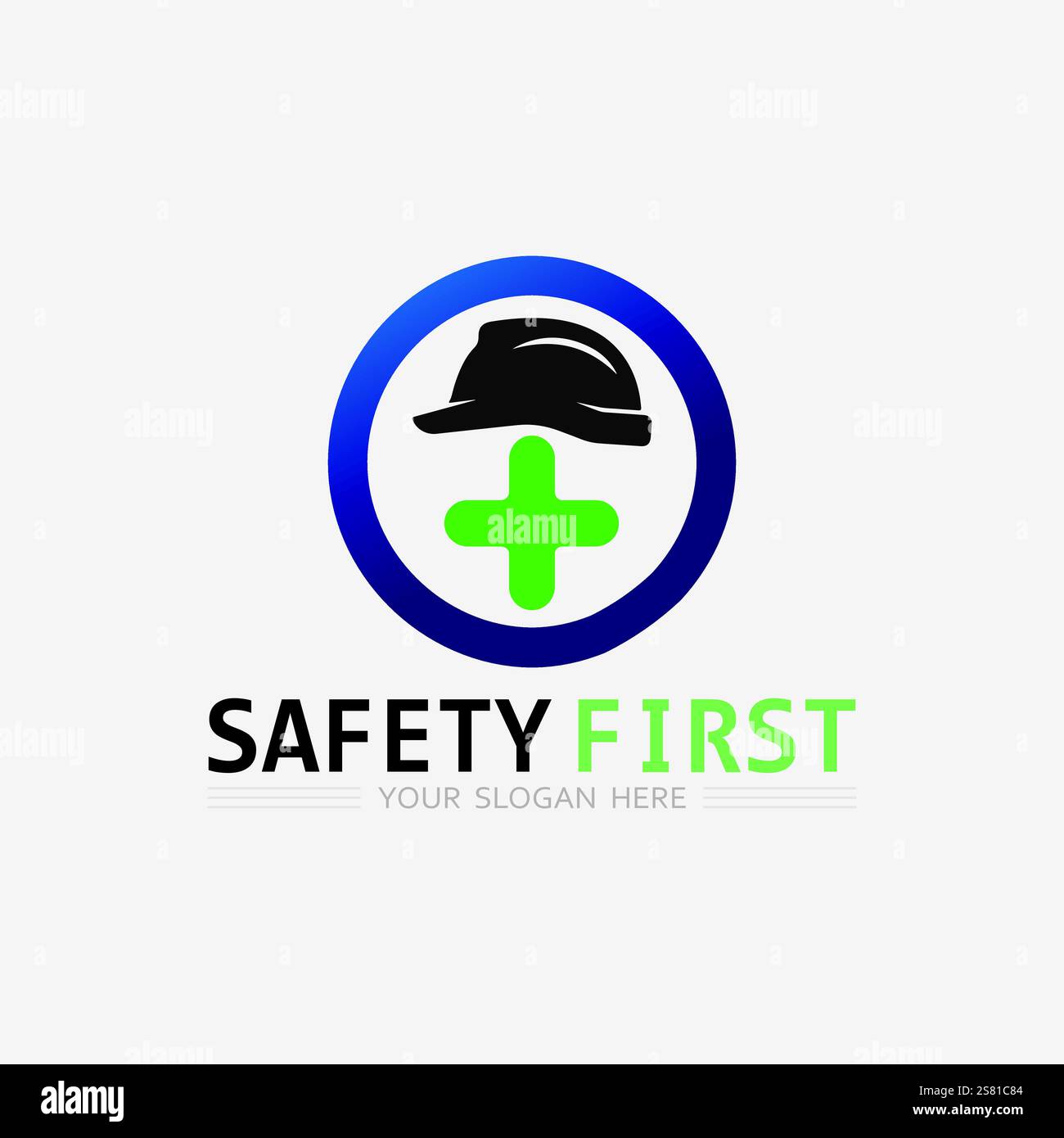safety first logo icon vector design and illustration graphic sign ...