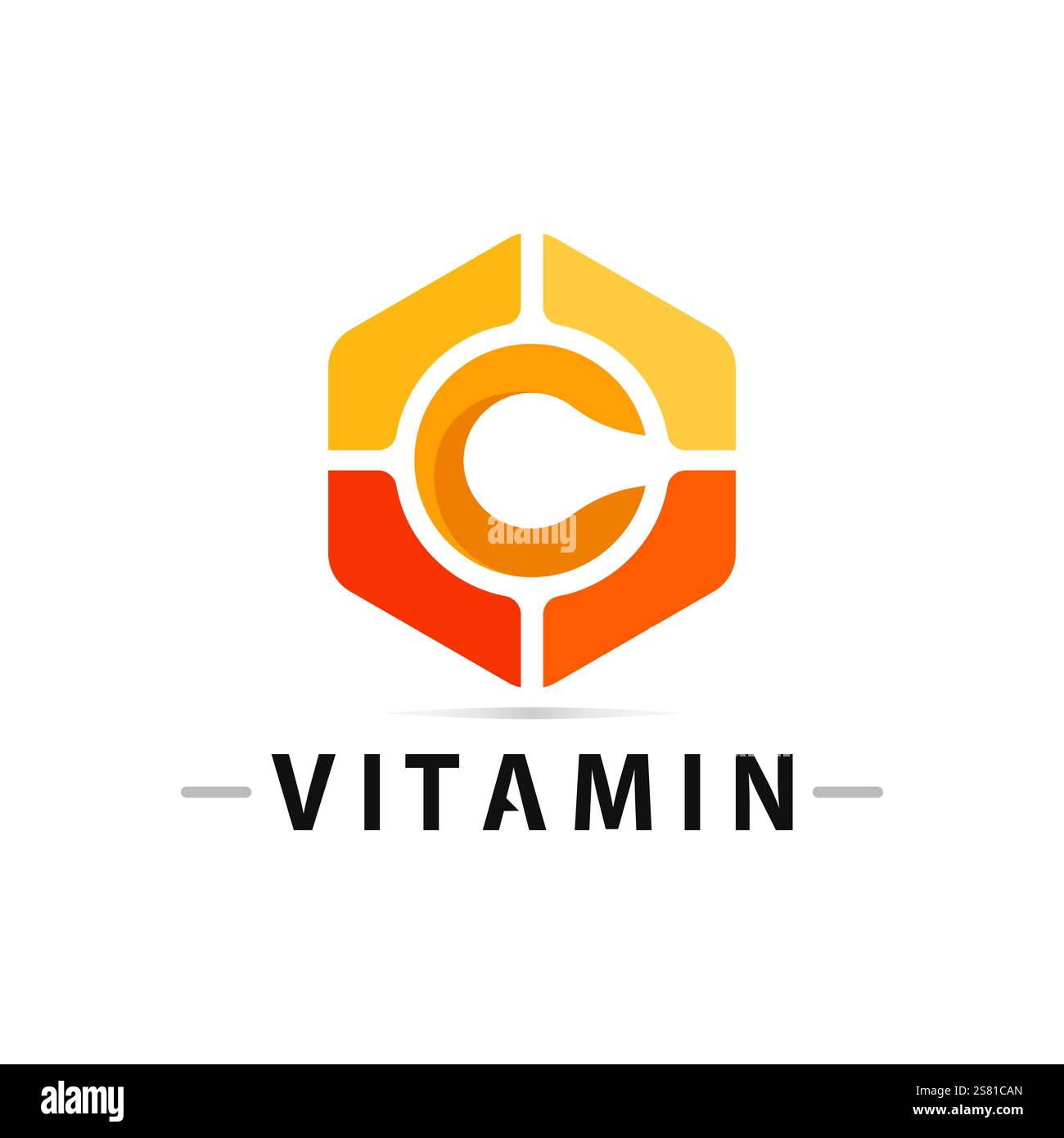 vitamin c logo vector design vector icon health nutrition Stock Vector ...