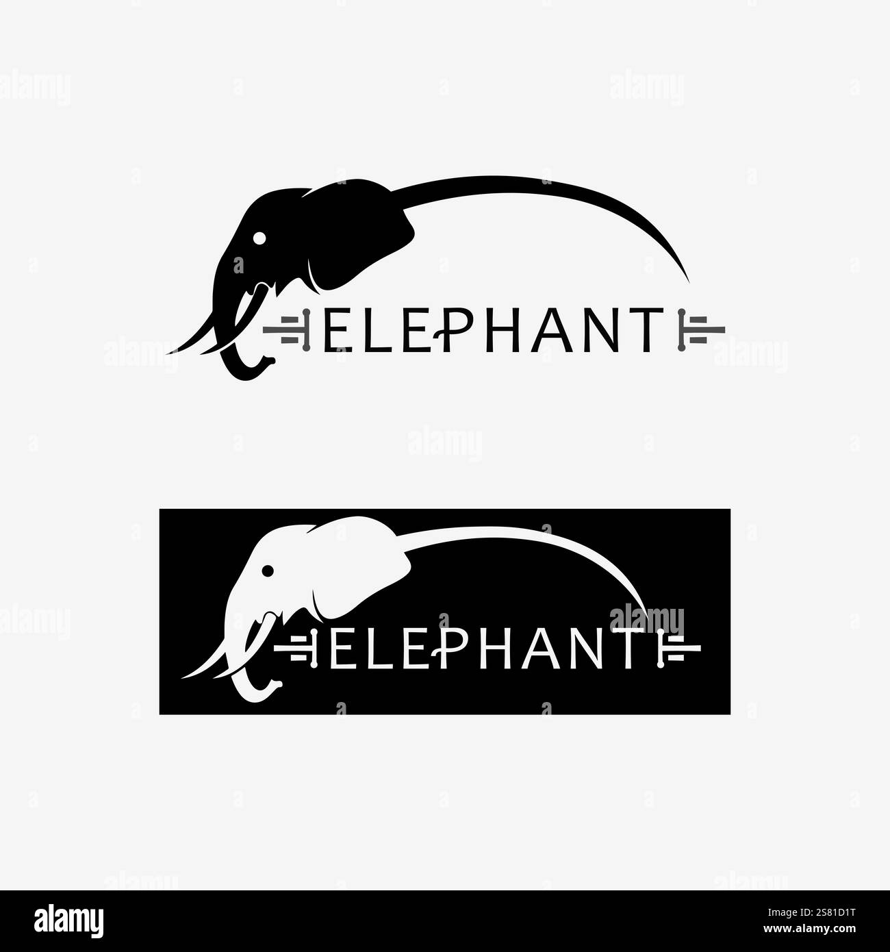 Elephant Logo and animal Vector Illustrator Design Template Stock ...