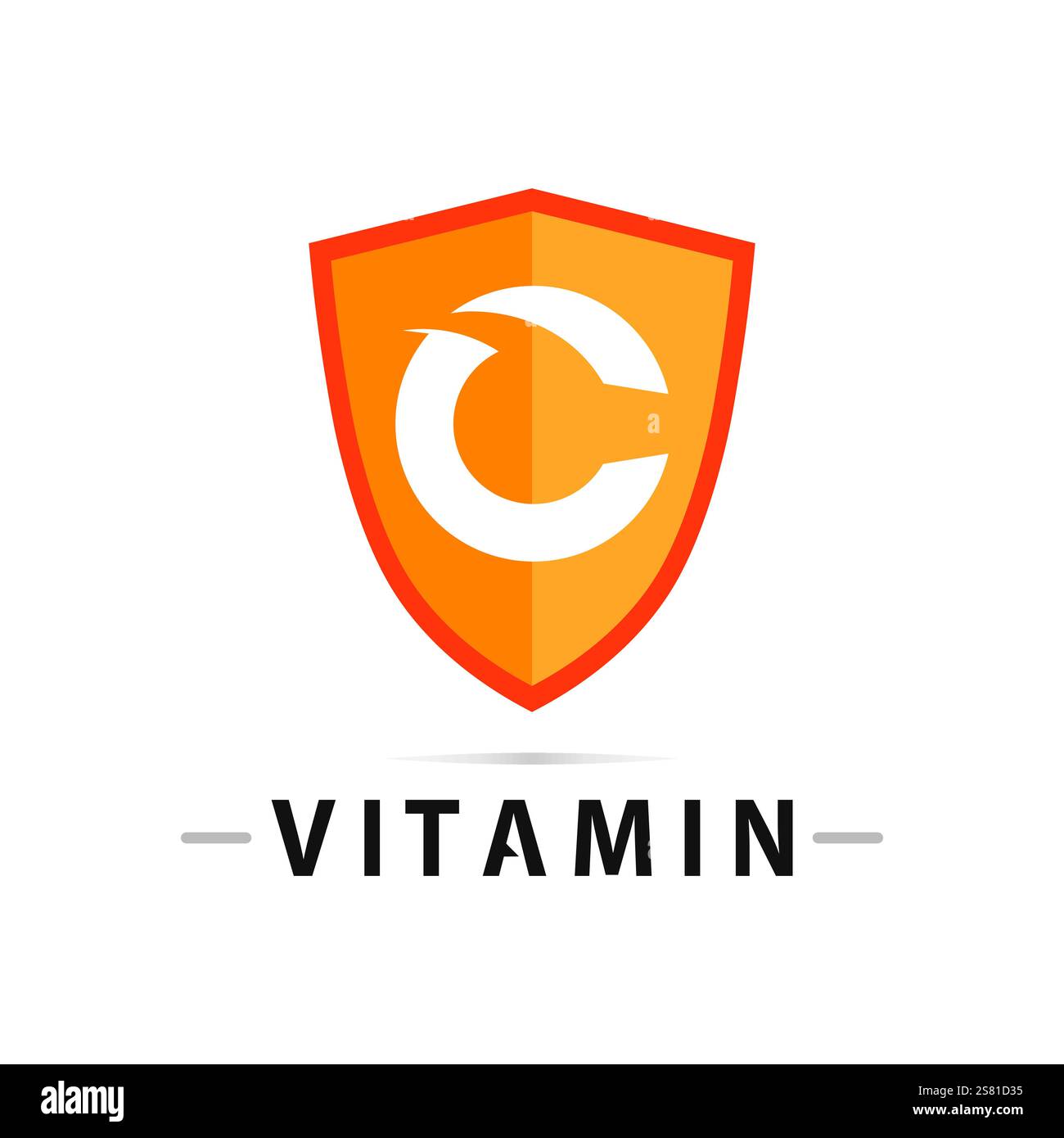 vitamin c logo vector design vector icon health nutrition Stock Vector ...