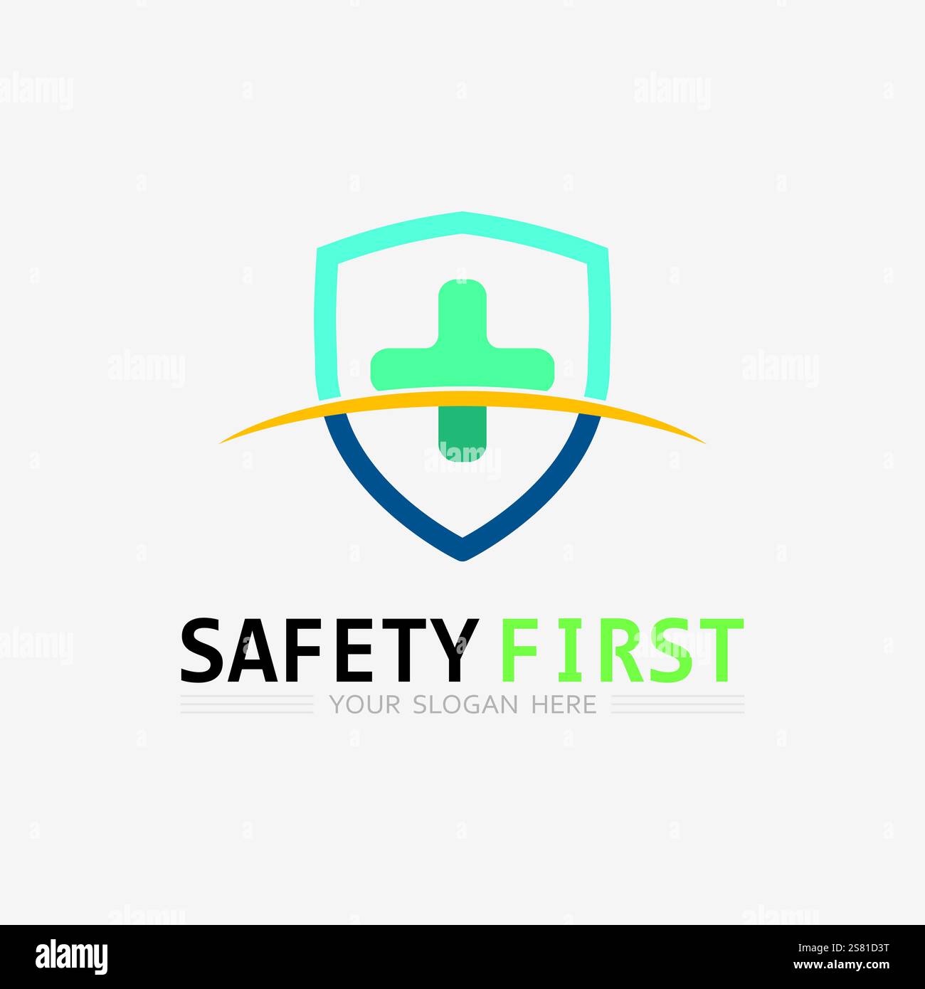 safety first logo icon vector design and illustration graphic sign ...