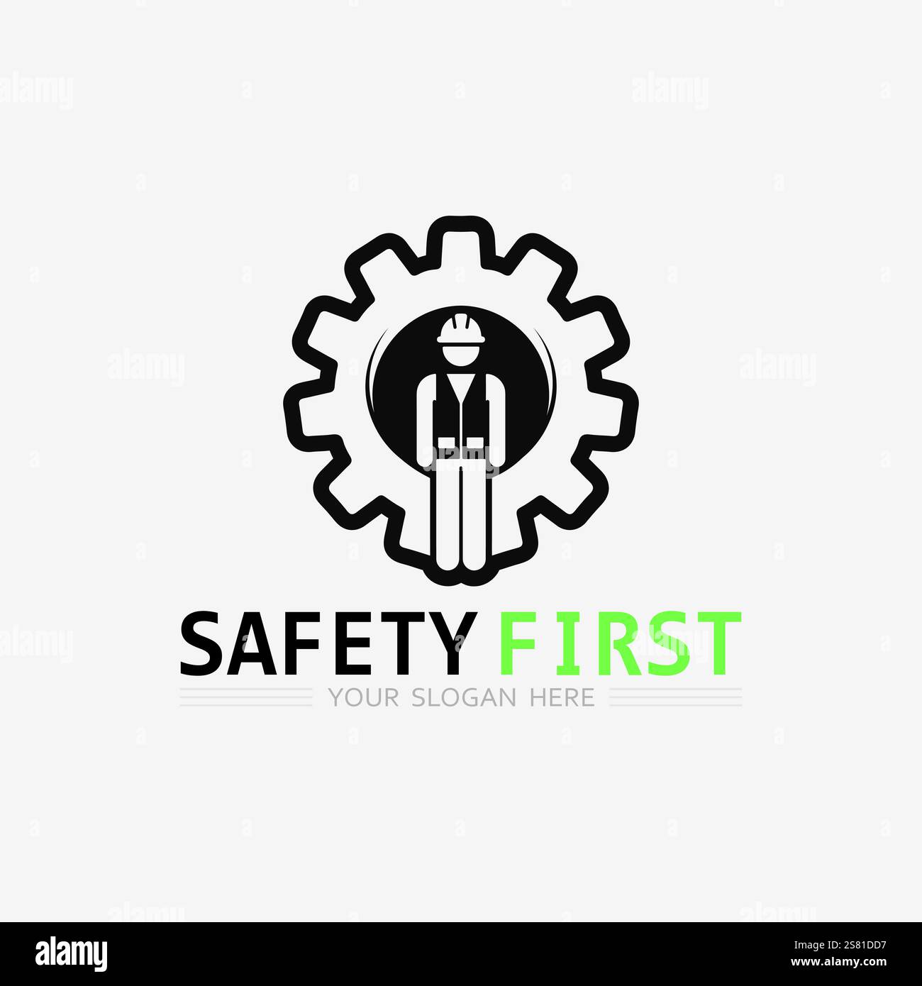 safety first logo icon vector design and illustration graphic sign ...
