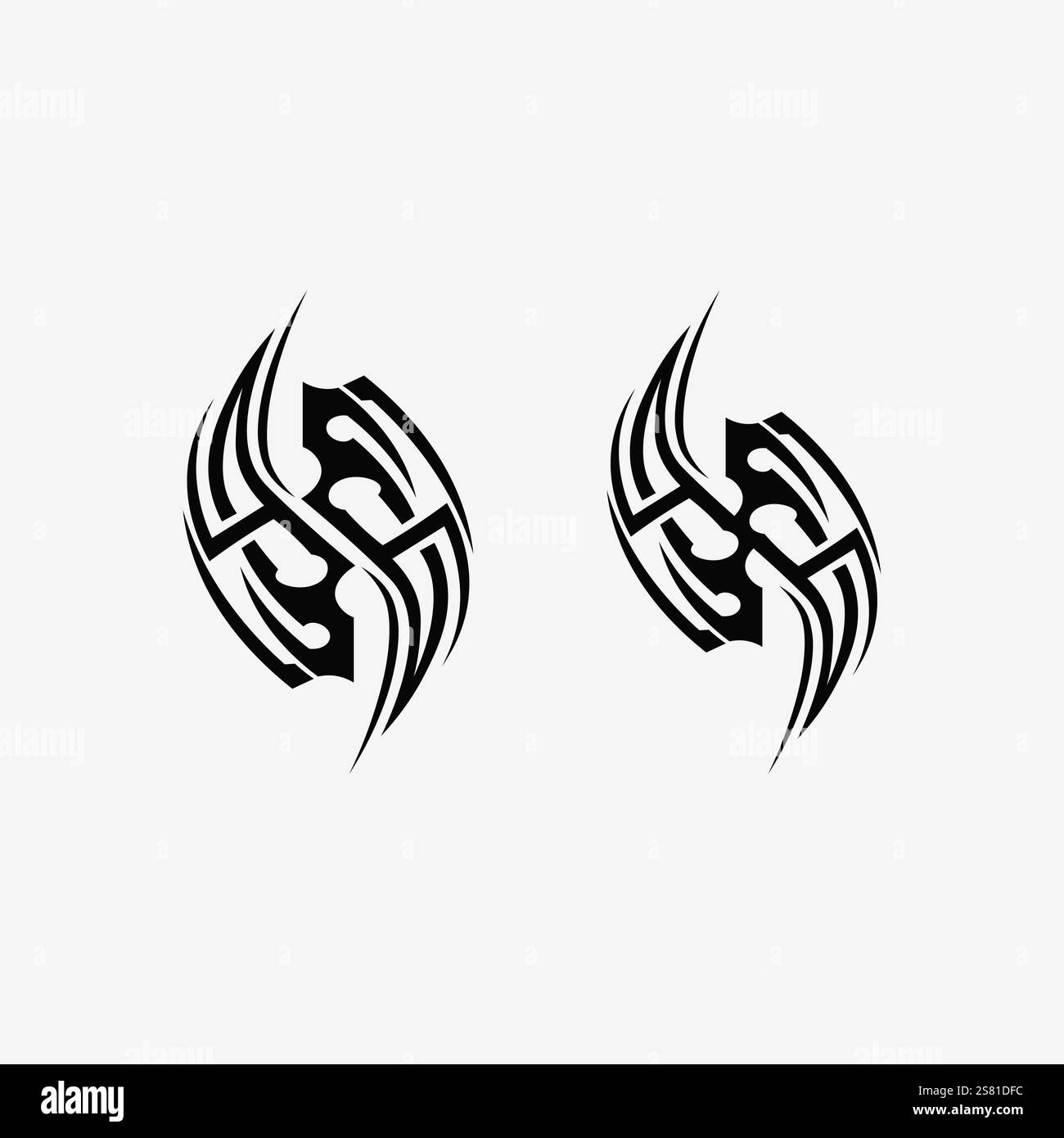 Tribal line vintage hipster Black and White Stock Photos & Images - Alamy