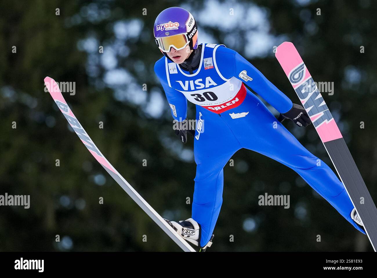 Zakopane, skoki narciarskie, Puchar Swiata, N/z Tate Frantz (USA), fot ...