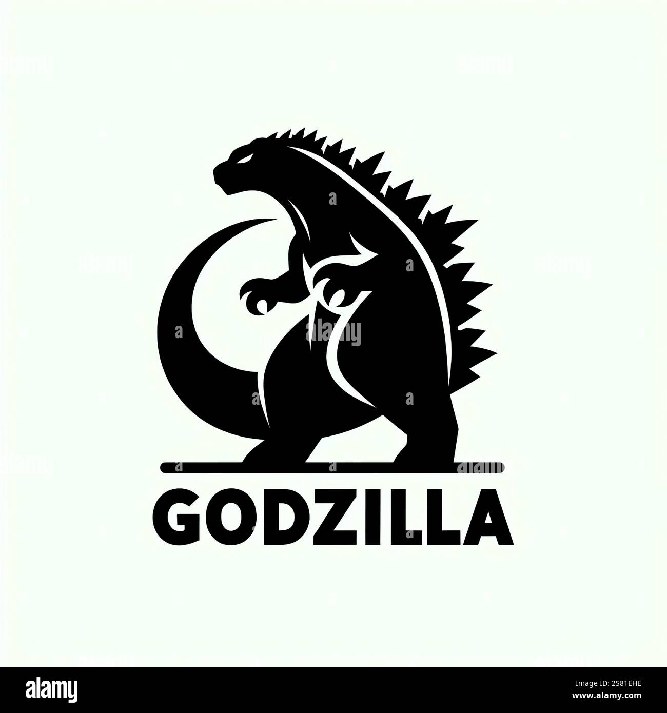 Godzilla Logo Vector Illustration Stock Vector Image & Art - Alamy