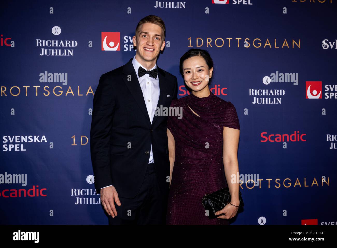 Stockholm, Sverige. 20th Jan, 2025. 250120 Anton Källberg med sällskap ...