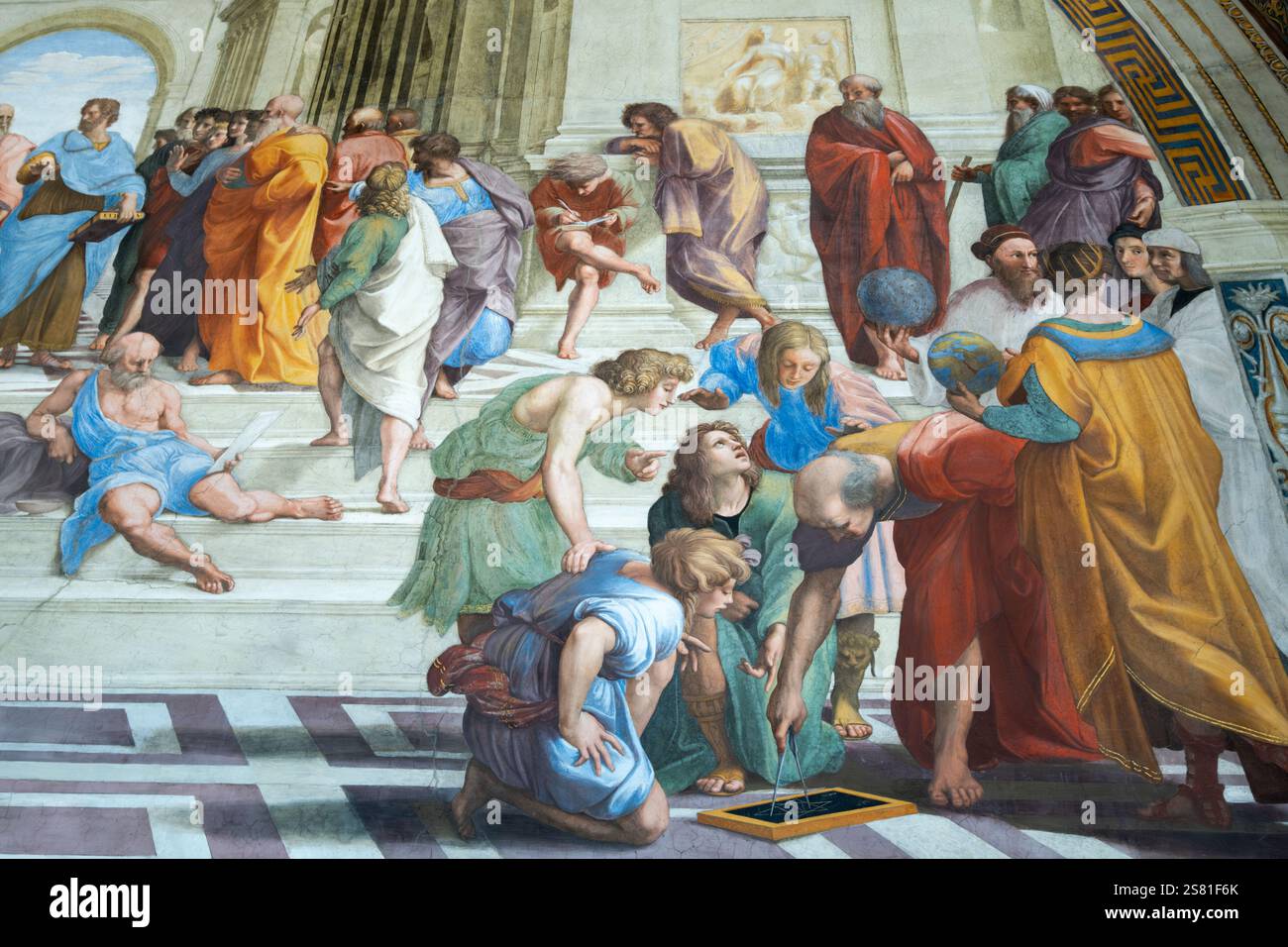 School of Athens, Renaissance painting by Raphael in Stanze di ...