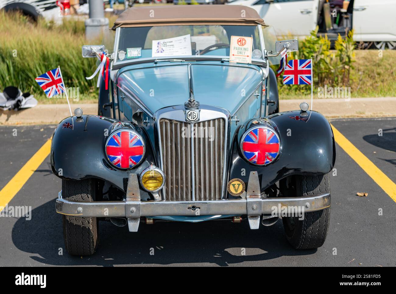 Chicago, Illinois, USA - September 08, 2024: MG TF sportscar retro ...