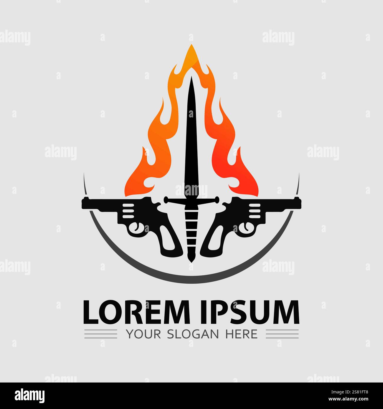 Gun logo icon and tactical design guns vector illustration Stock Vector ...