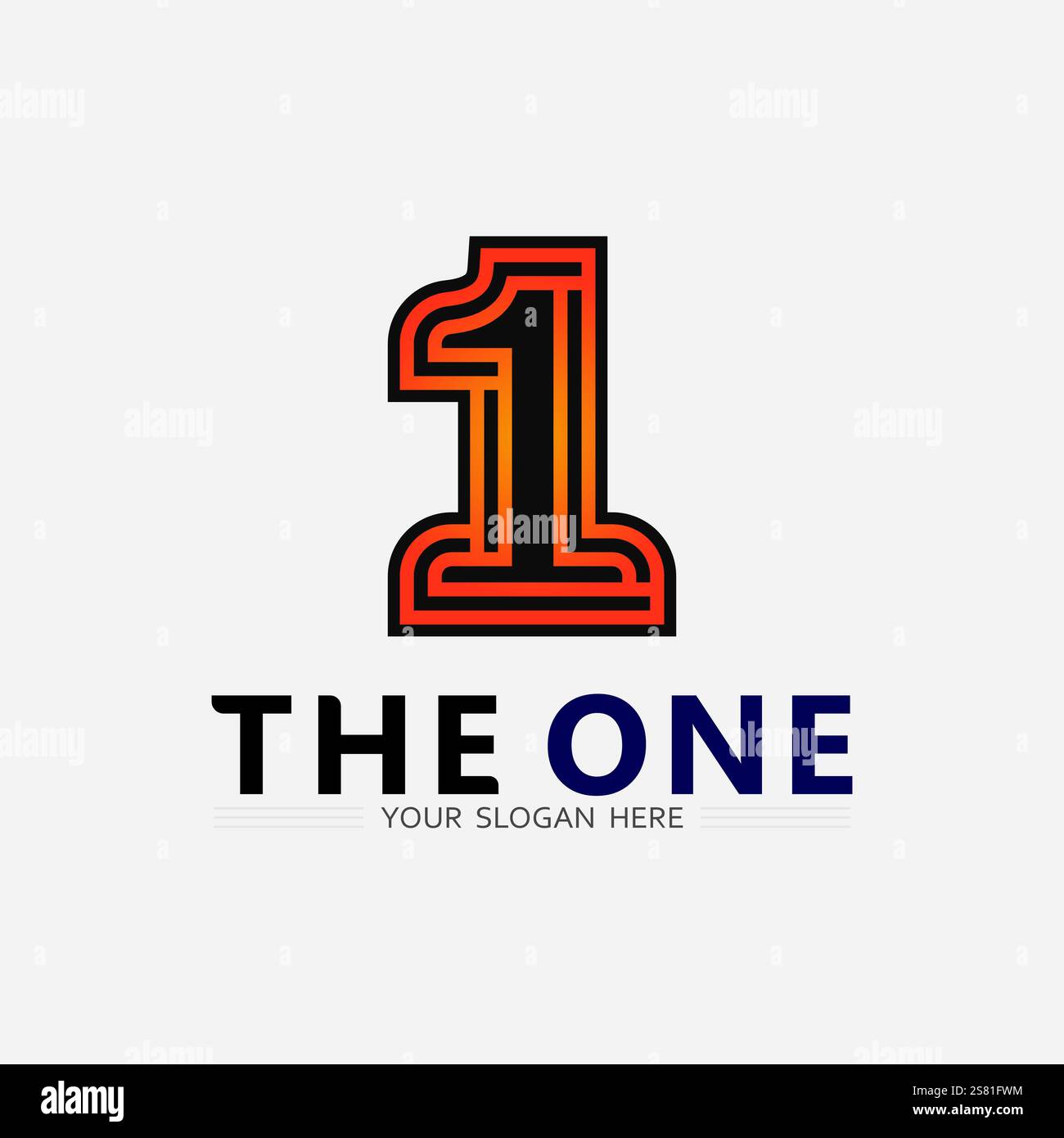 Number one logo and Vector Number design Stock Images Illustration ...