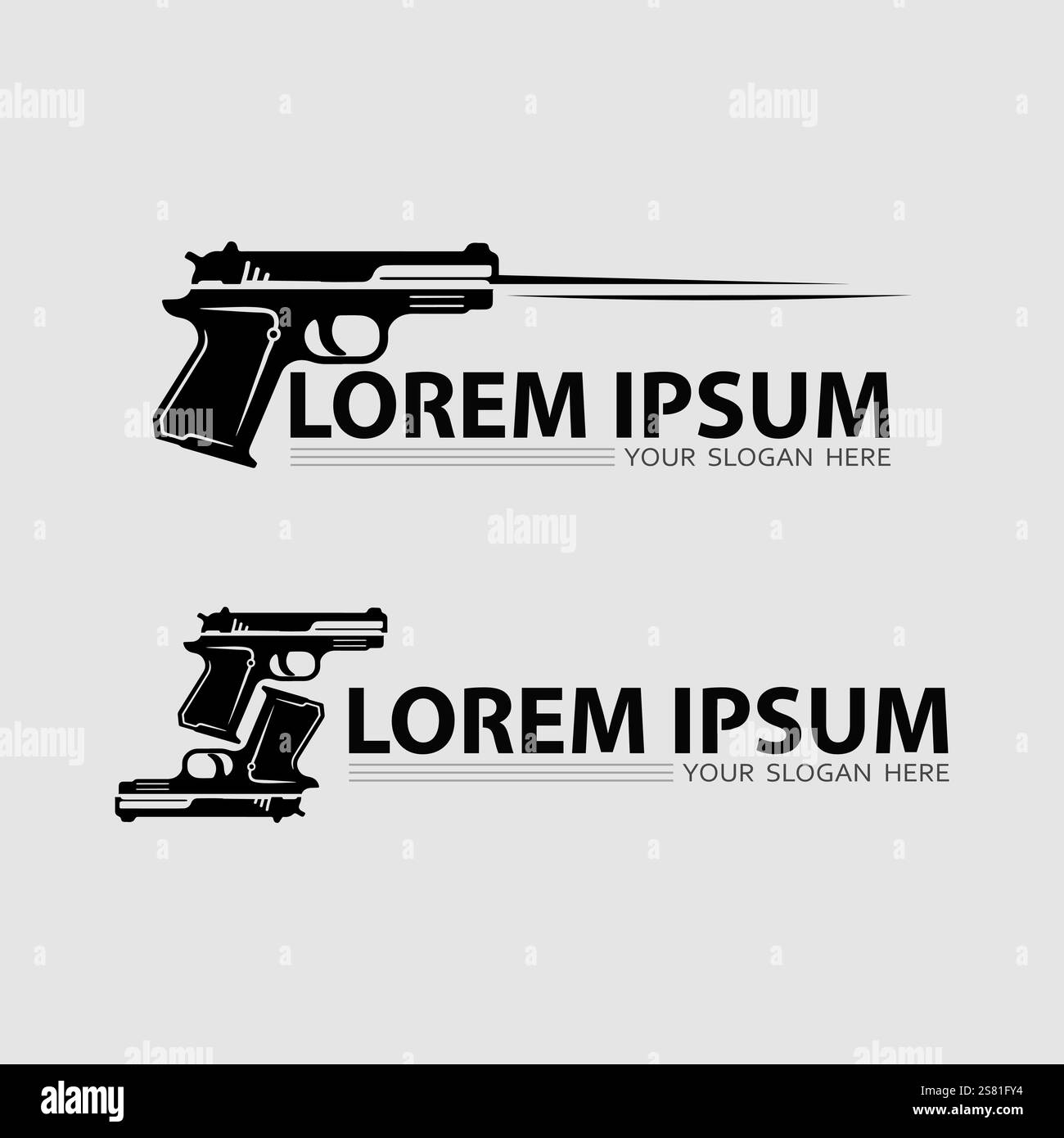 Gun logo icon and tactical design guns vector illustration Stock Vector ...