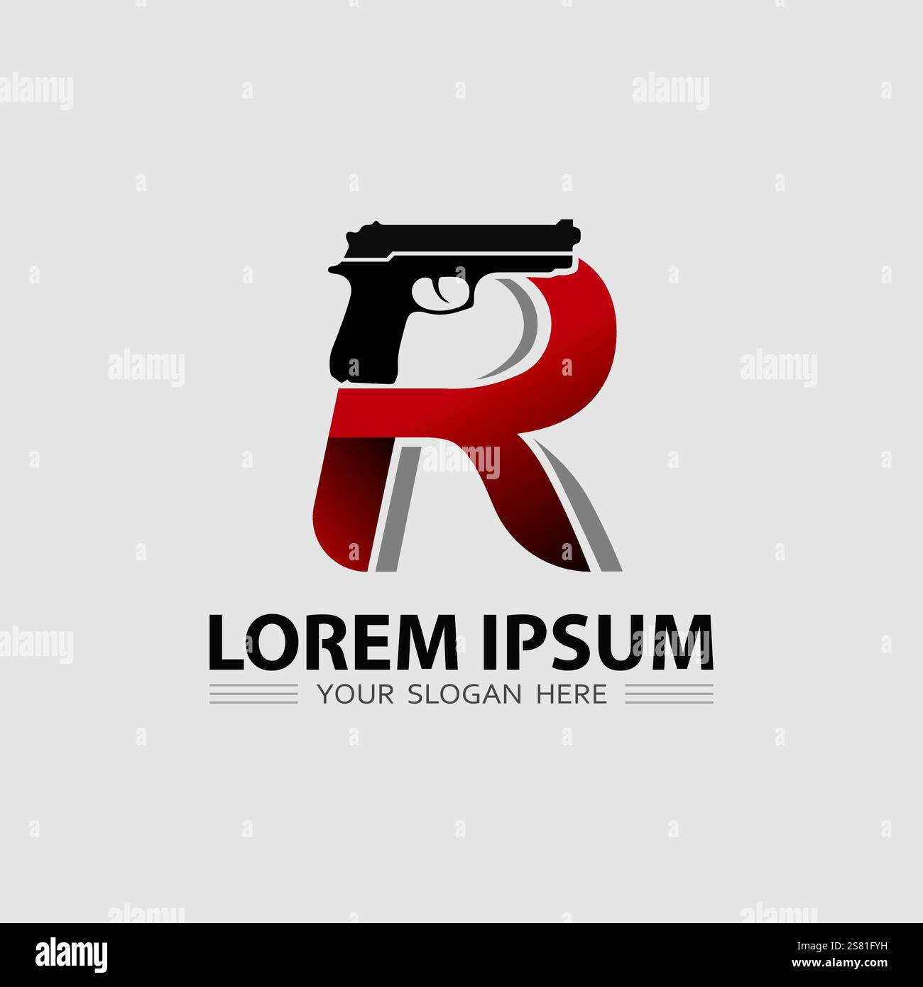 Gun logo icon and tactical design guns vector illustration Stock Vector ...